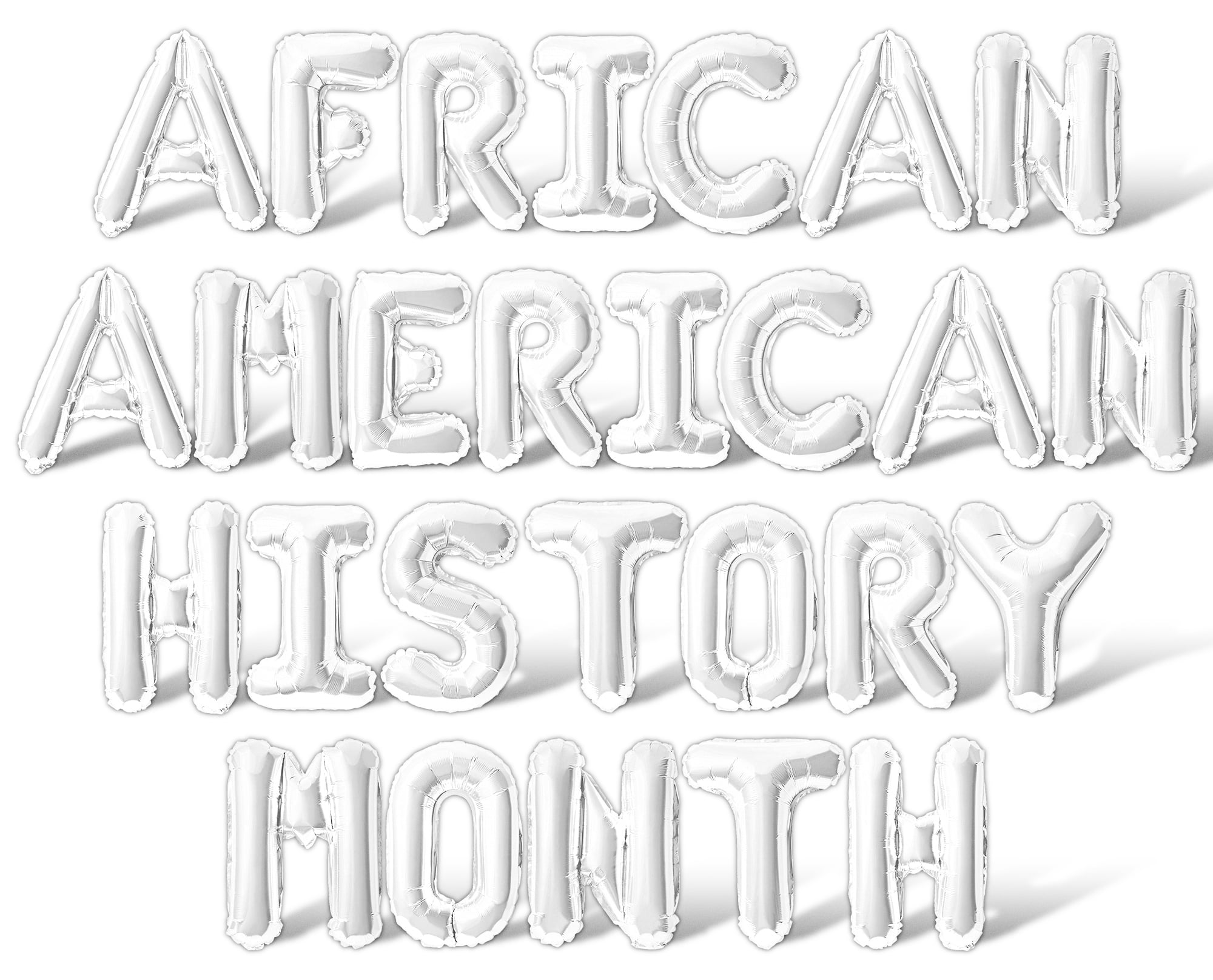 Letter Balloons - AFRICAN AMERICAN HISTORY MONTH 16" Inch Alphabet ...