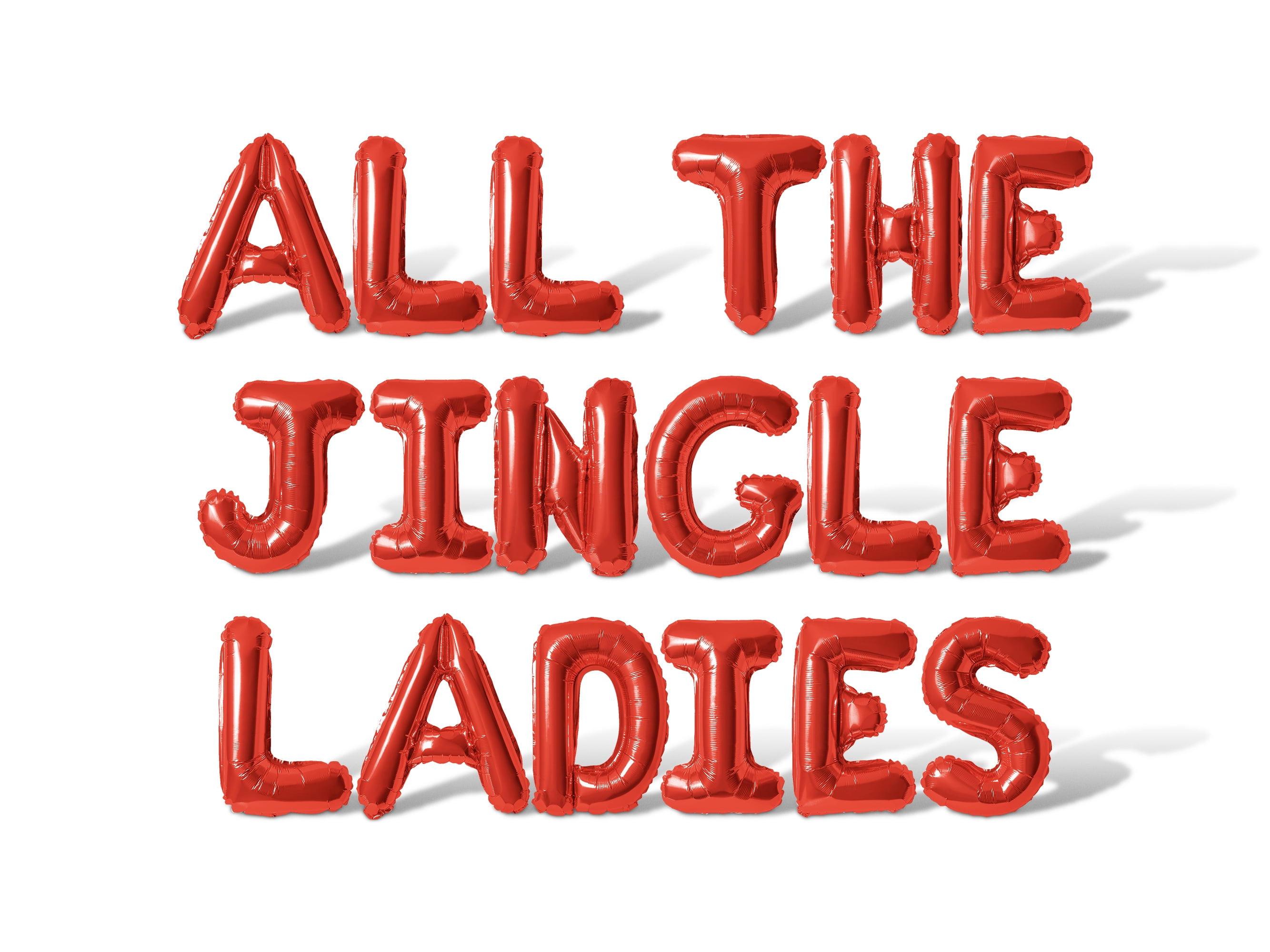 Letter Balloons - ALL THE JINGLE LADIES 16" Inch Alphabet Letters Foil ...