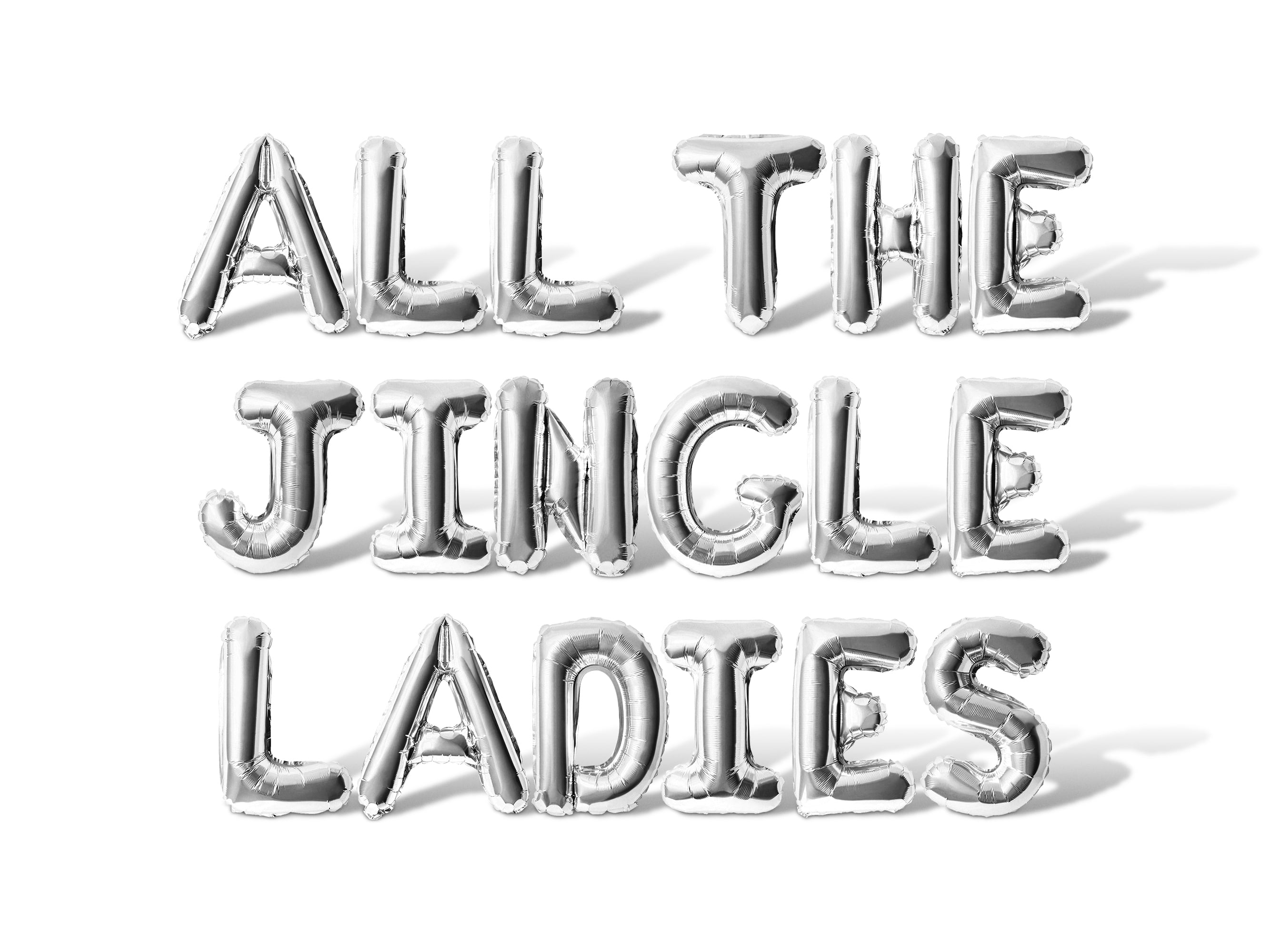 Letter Balloons - ALL THE JINGLE LADIES 16" Inch Alphabet Letters Foil ...