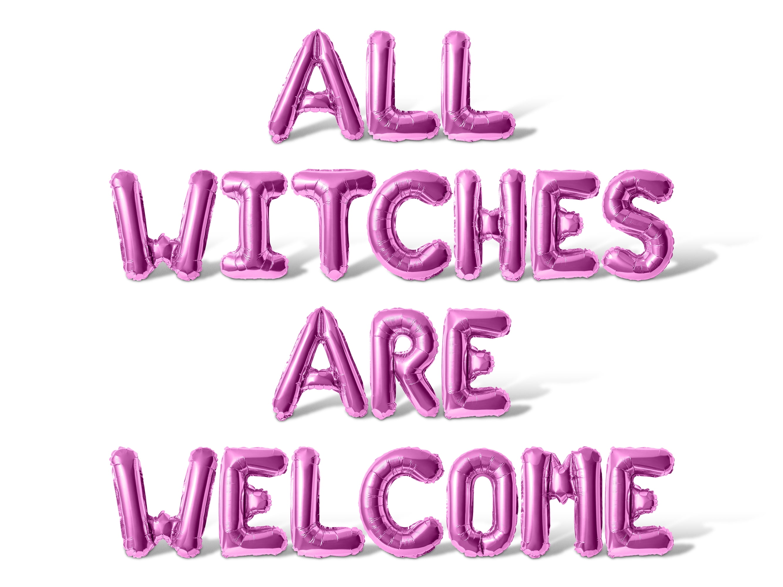 Letter Balloons - ALL WITCHES ARE WELCOME 16" Inch Alphabet Letters ...