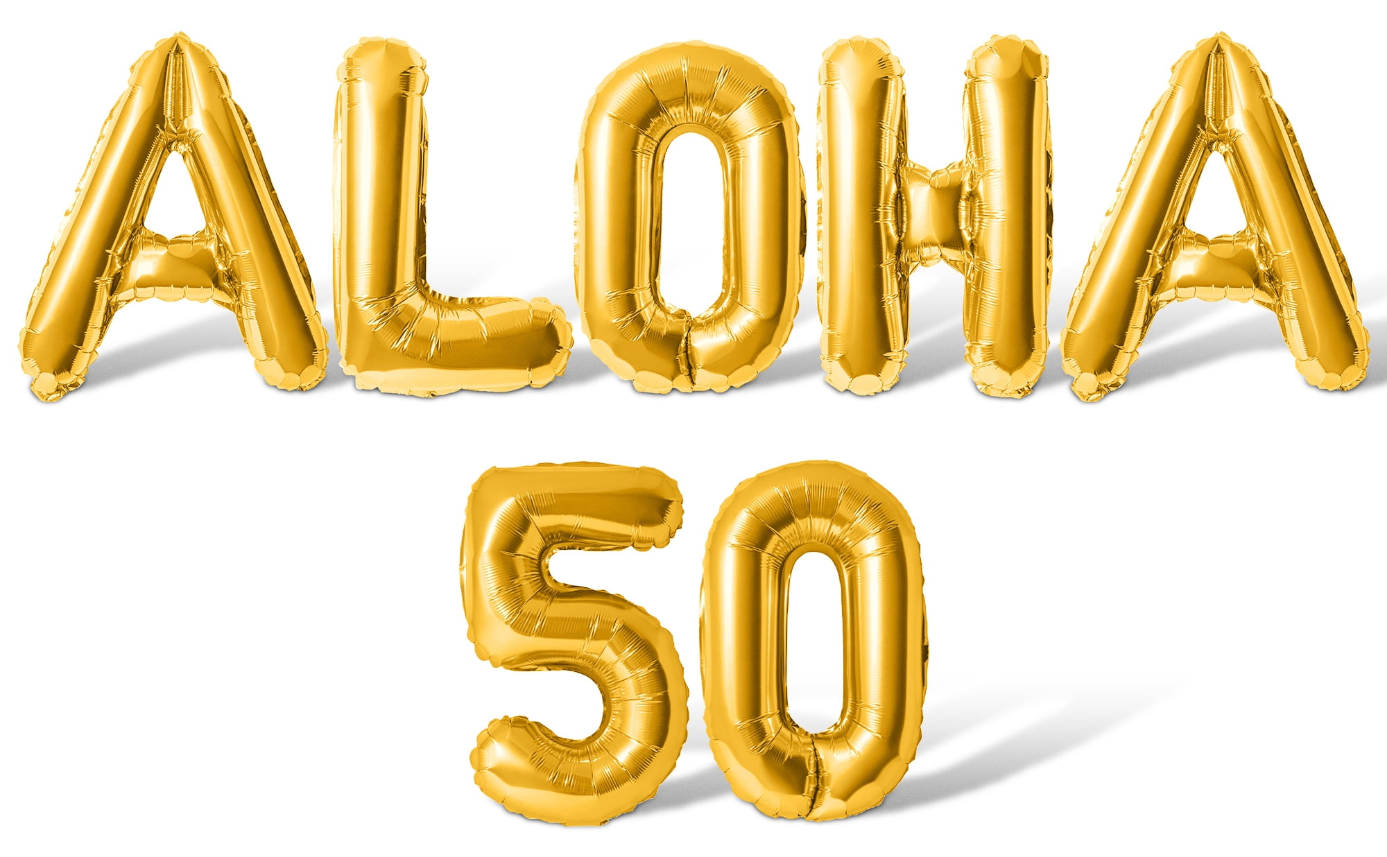Letter Balloons - ALOHA 50 16" Inch Alphabet Letters Foil Mylar Balloon ...