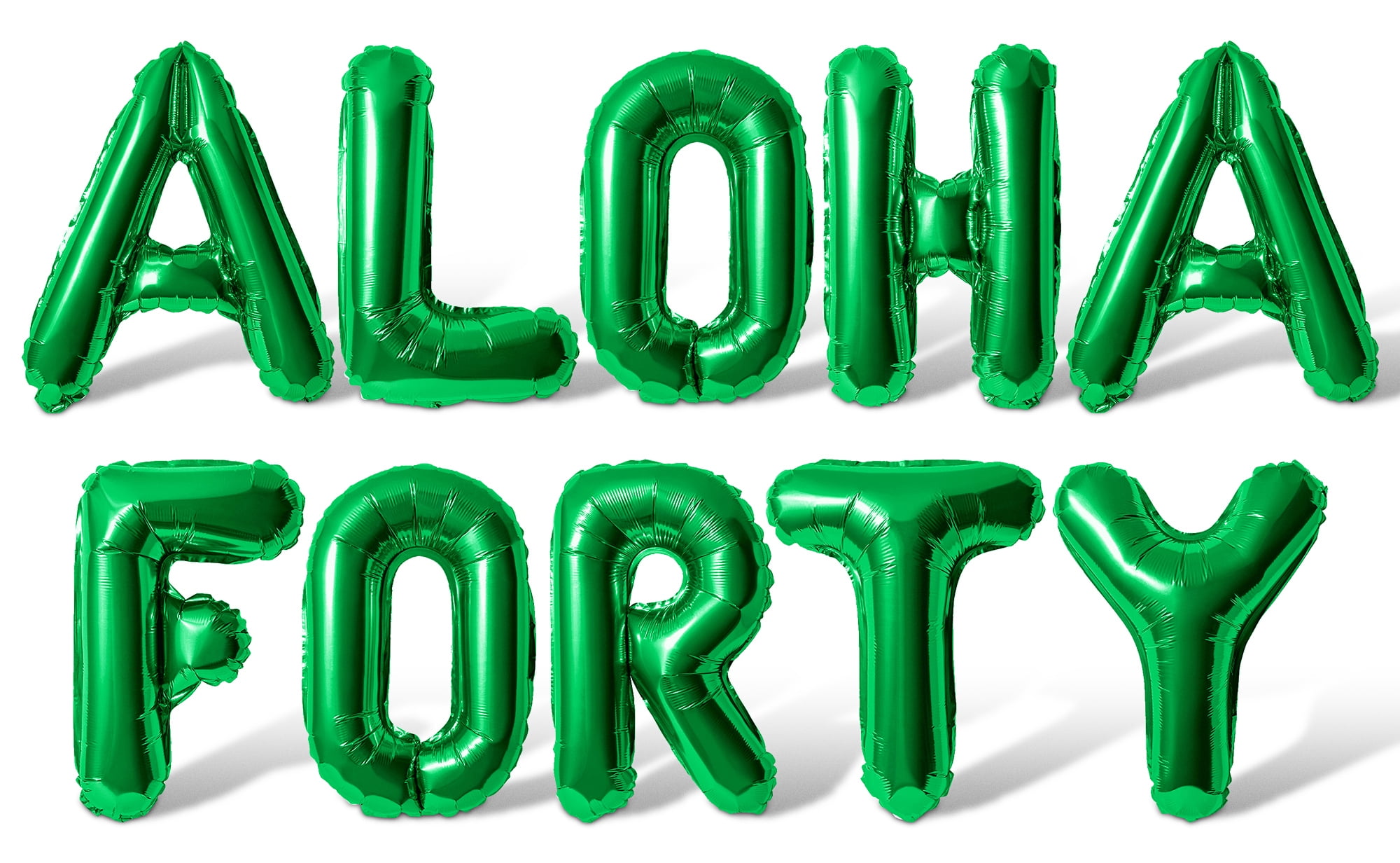 Letter Balloons - ALOHA FORTY 16" Inch Alphabet Letters Foil Mylar ...