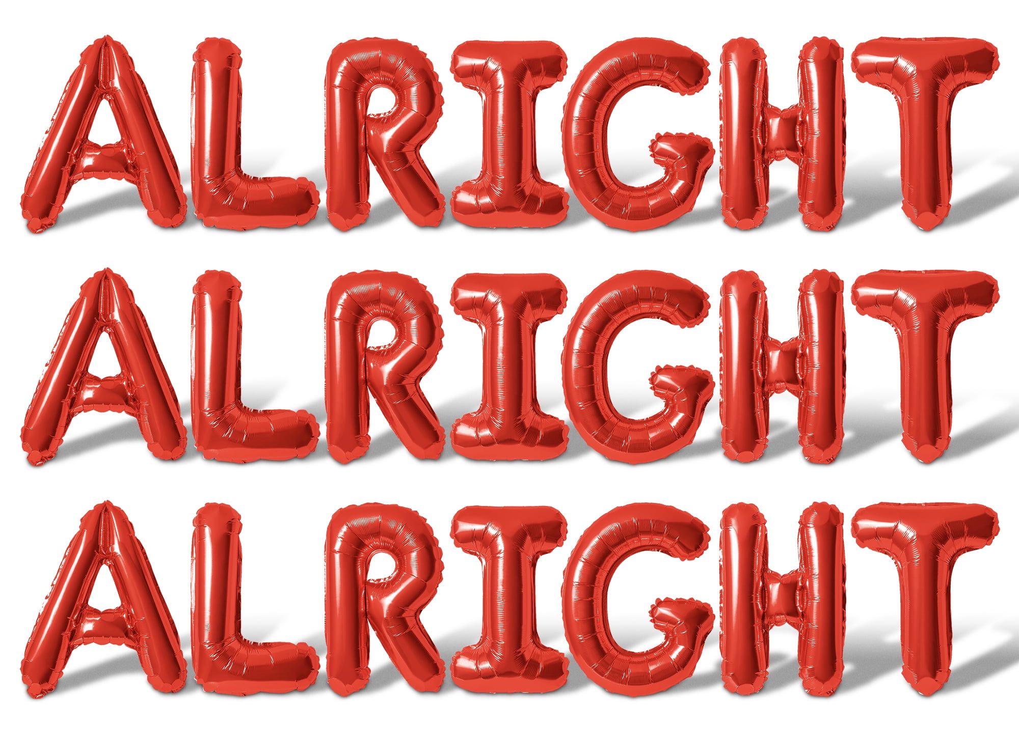 Letter Balloons - ALRIGHT ALRIGHT ALRIGHT 16" Inch Alphabet Letters ...