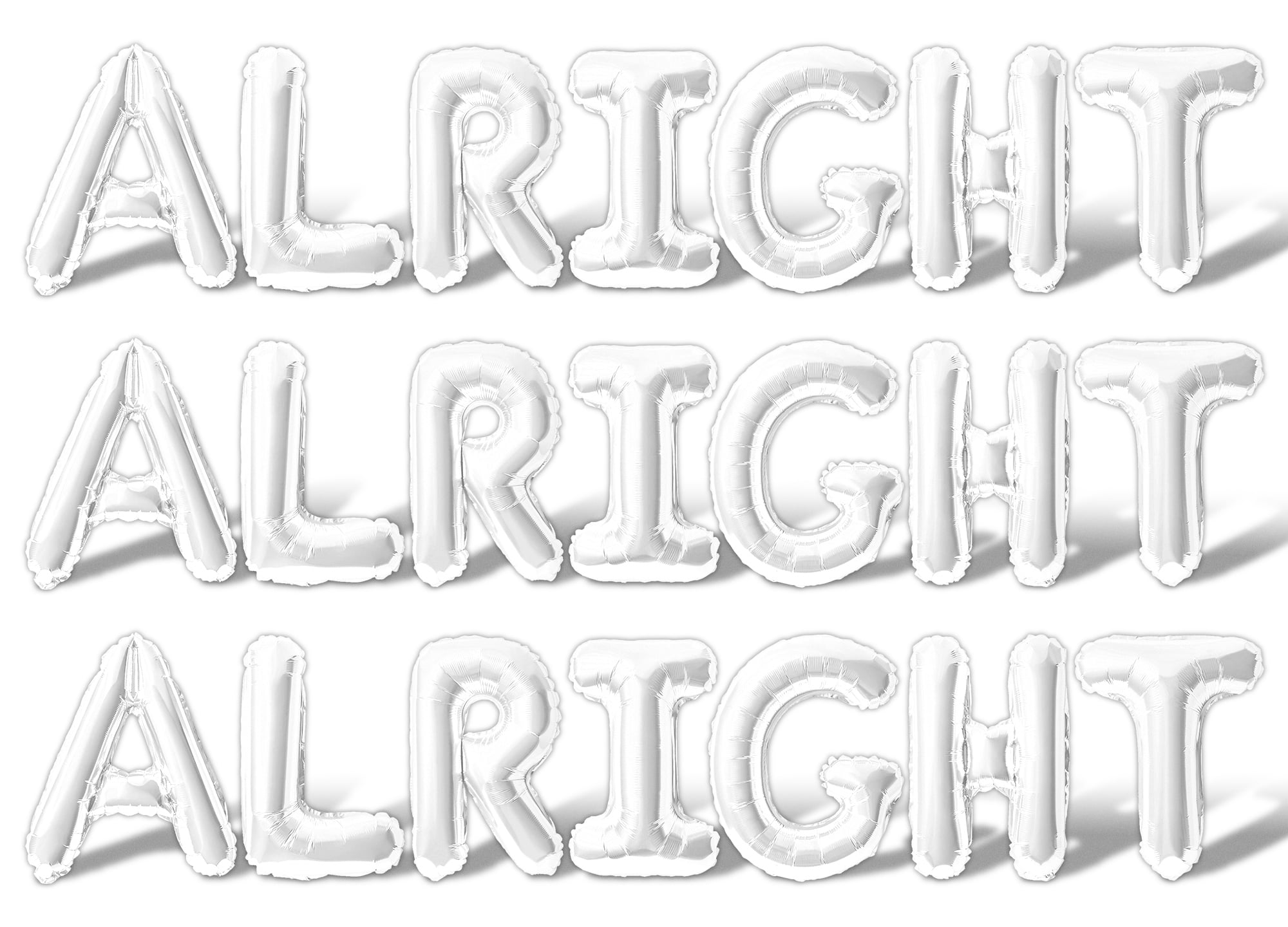 Letter Balloons - ALRIGHT ALRIGHT ALRIGHT 16" Inch Alphabet Letters ...