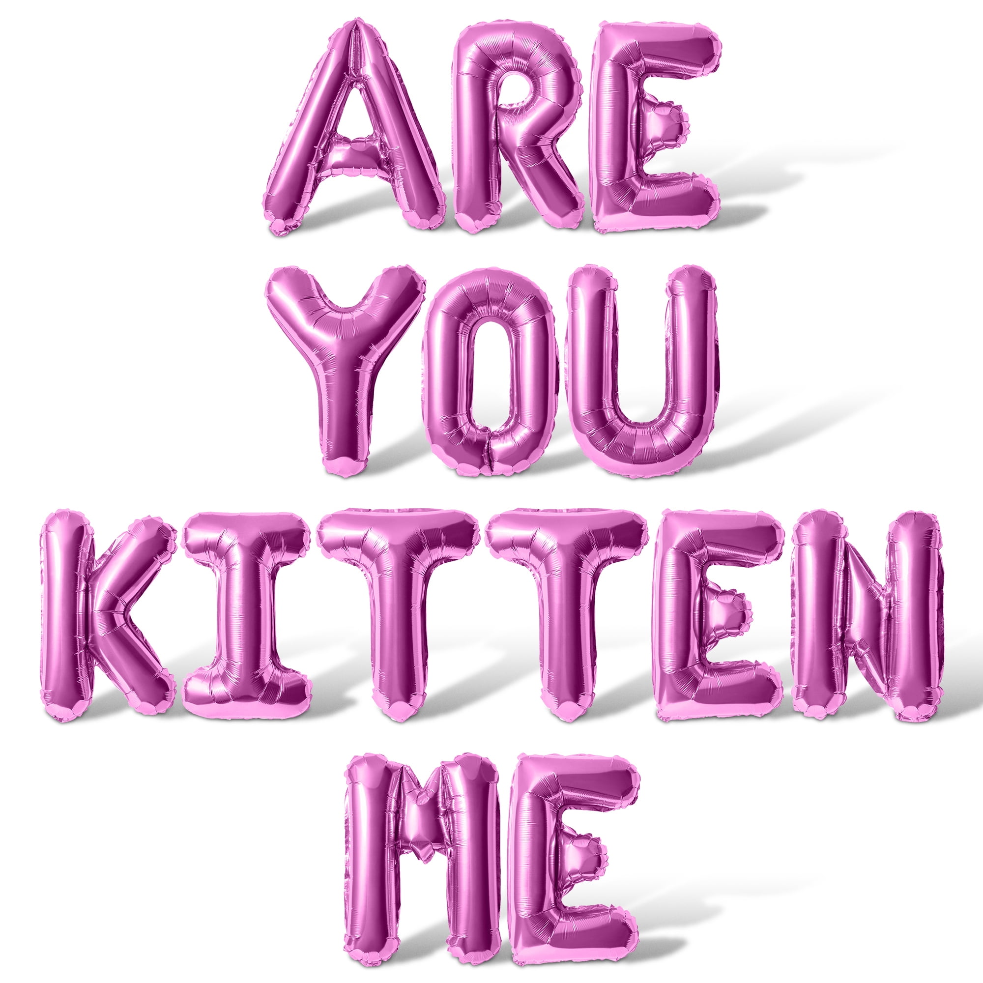 Letter Balloons - ARE YOU KITTEN ME 16" Inch Alphabet Letters Foil ...