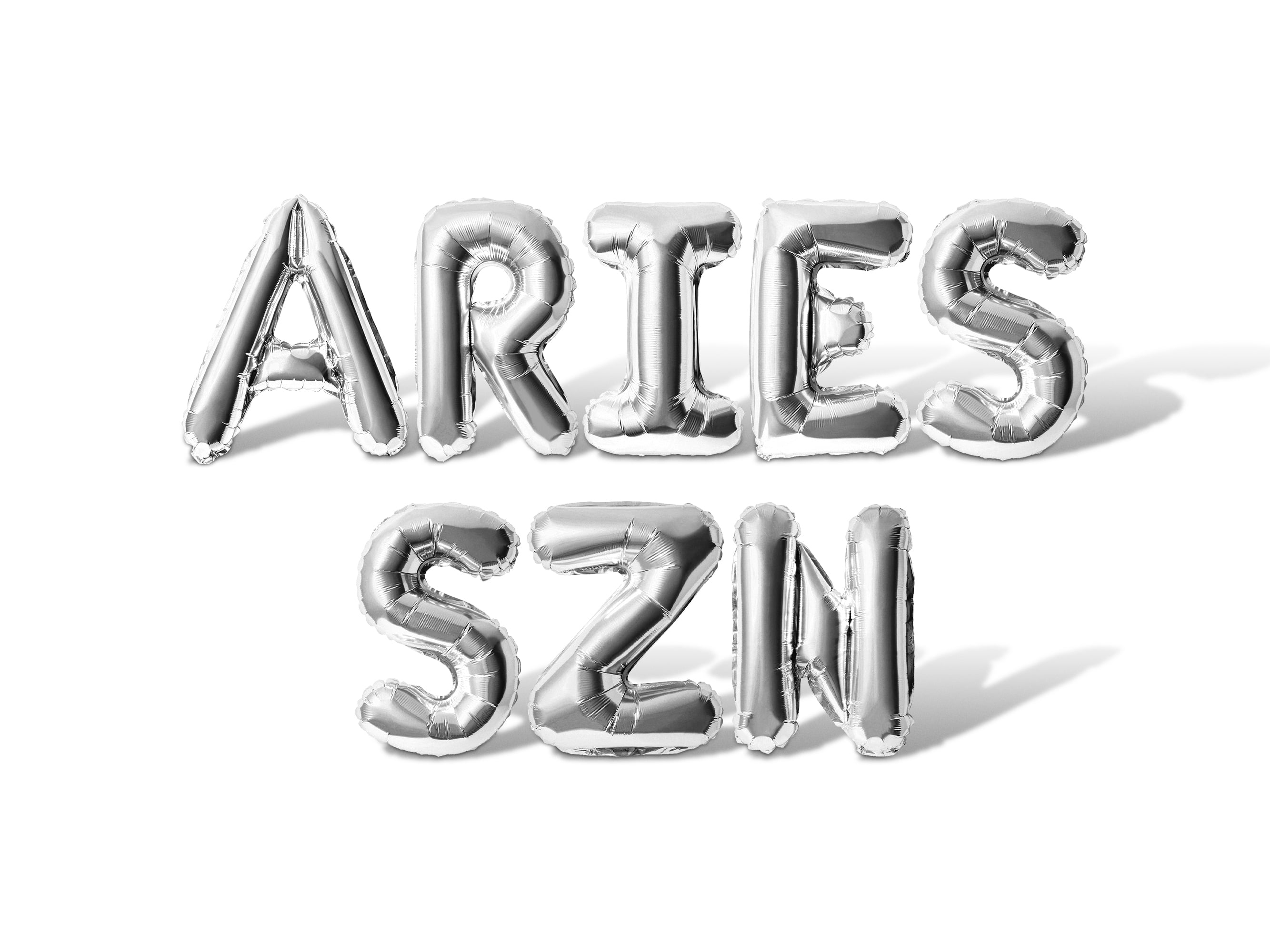 Letter Balloons - ARIES SZN 16" Inch Alphabet Letters Foil Mylar Balloon Birthday Party Banner ...
