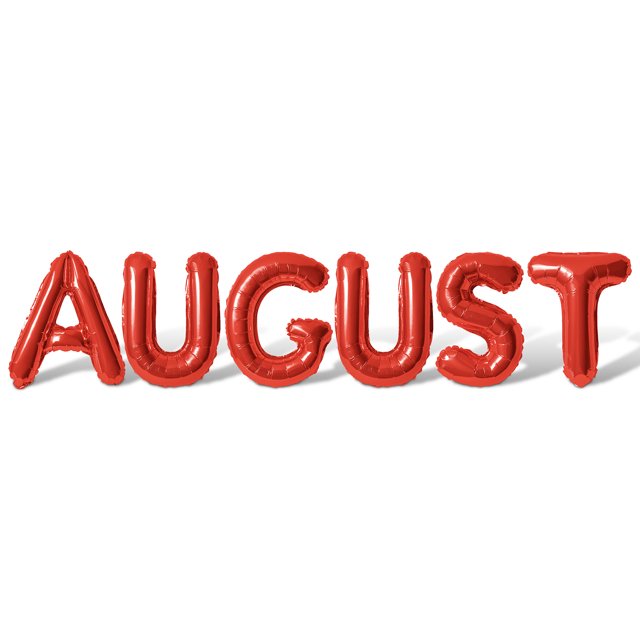 Letter Balloons - AUGUST 16" Inch Alphabet Letters Foil Mylar Balloon ...