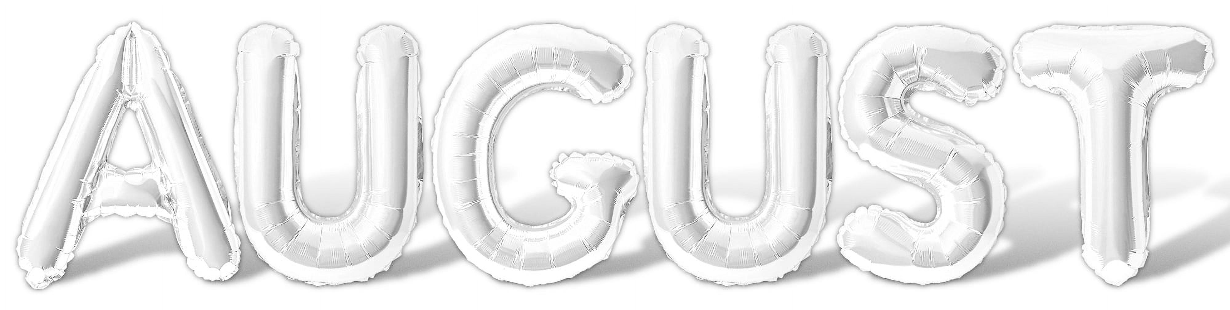 Letter Balloons - AUGUST 16" Inch Alphabet Letters Foil Mylar Balloon ...