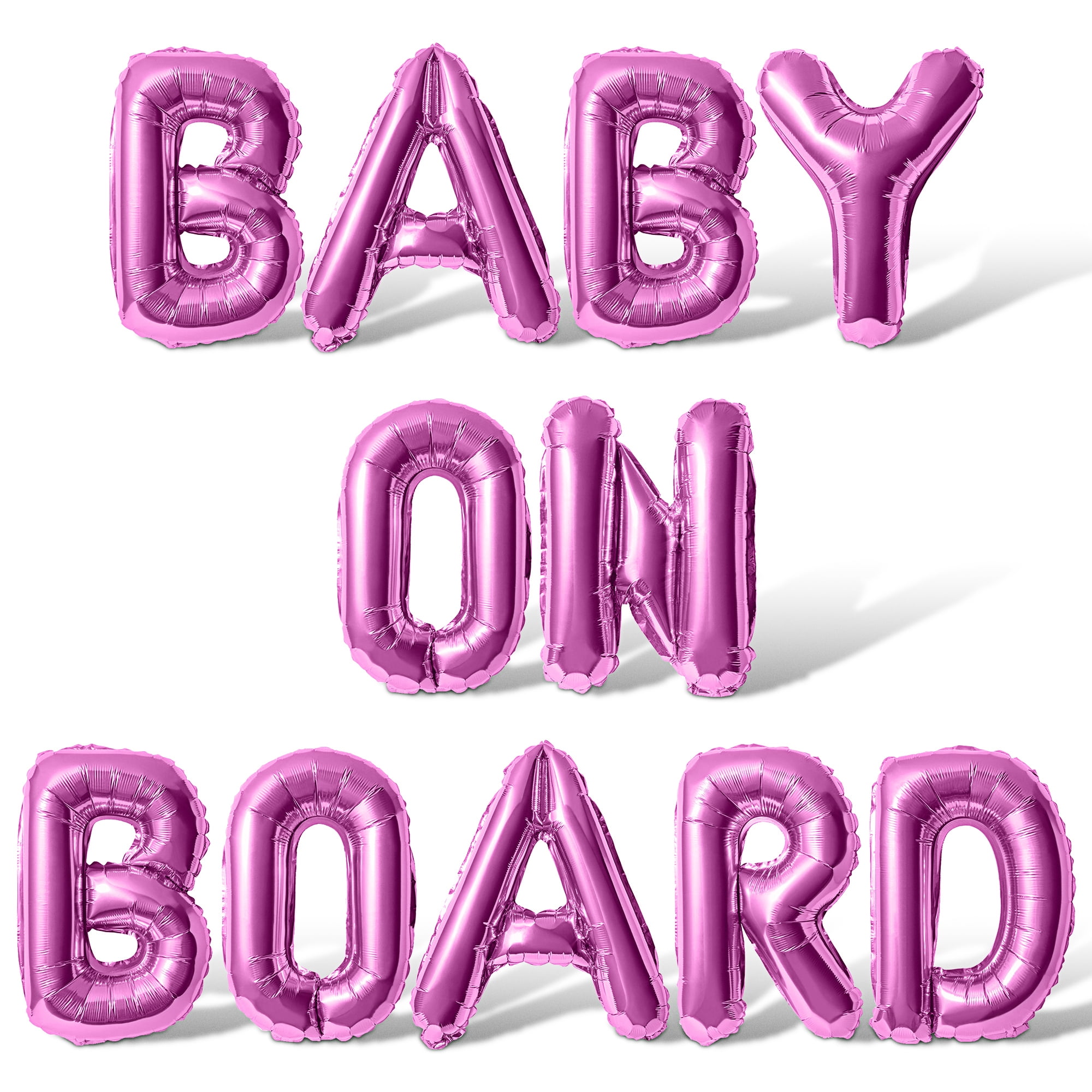 Letter Balloons - BABY ON BOARD 16" Inch Alphabet Letters Foil Mylar ...