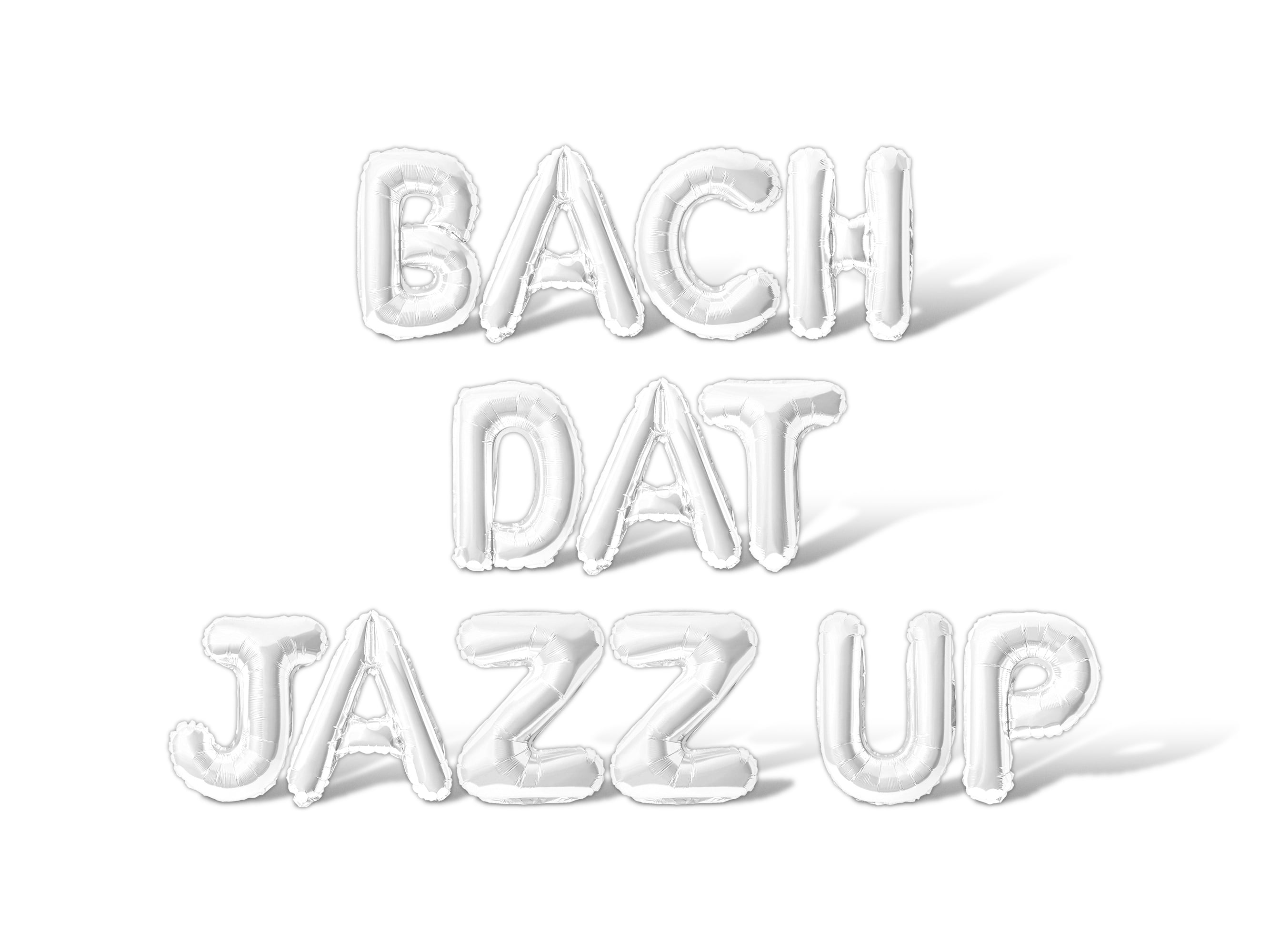 Letter Balloons - BACH DAT JAZZ UP 16" Inch Alphabet Letters Foil Mylar ...
