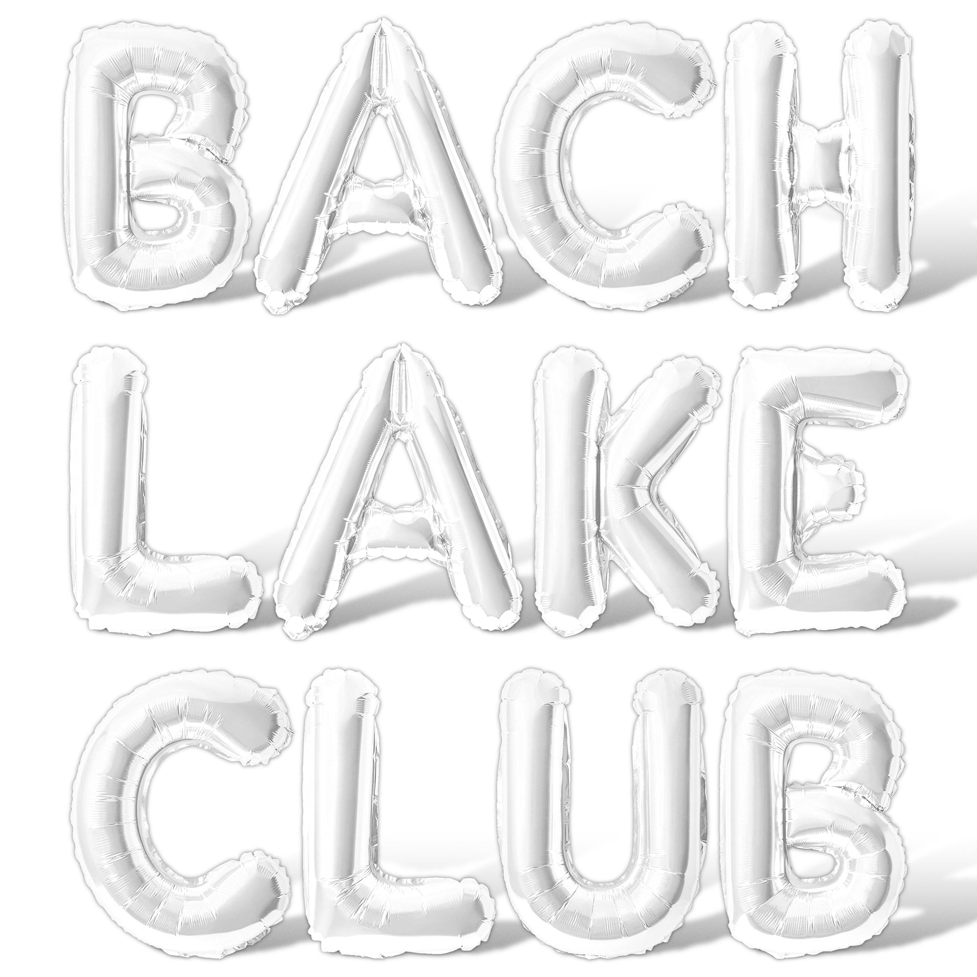 Letter Balloons - BACH LAKE CLUB 16" Inch Alphabet Letters Foil Mylar ...