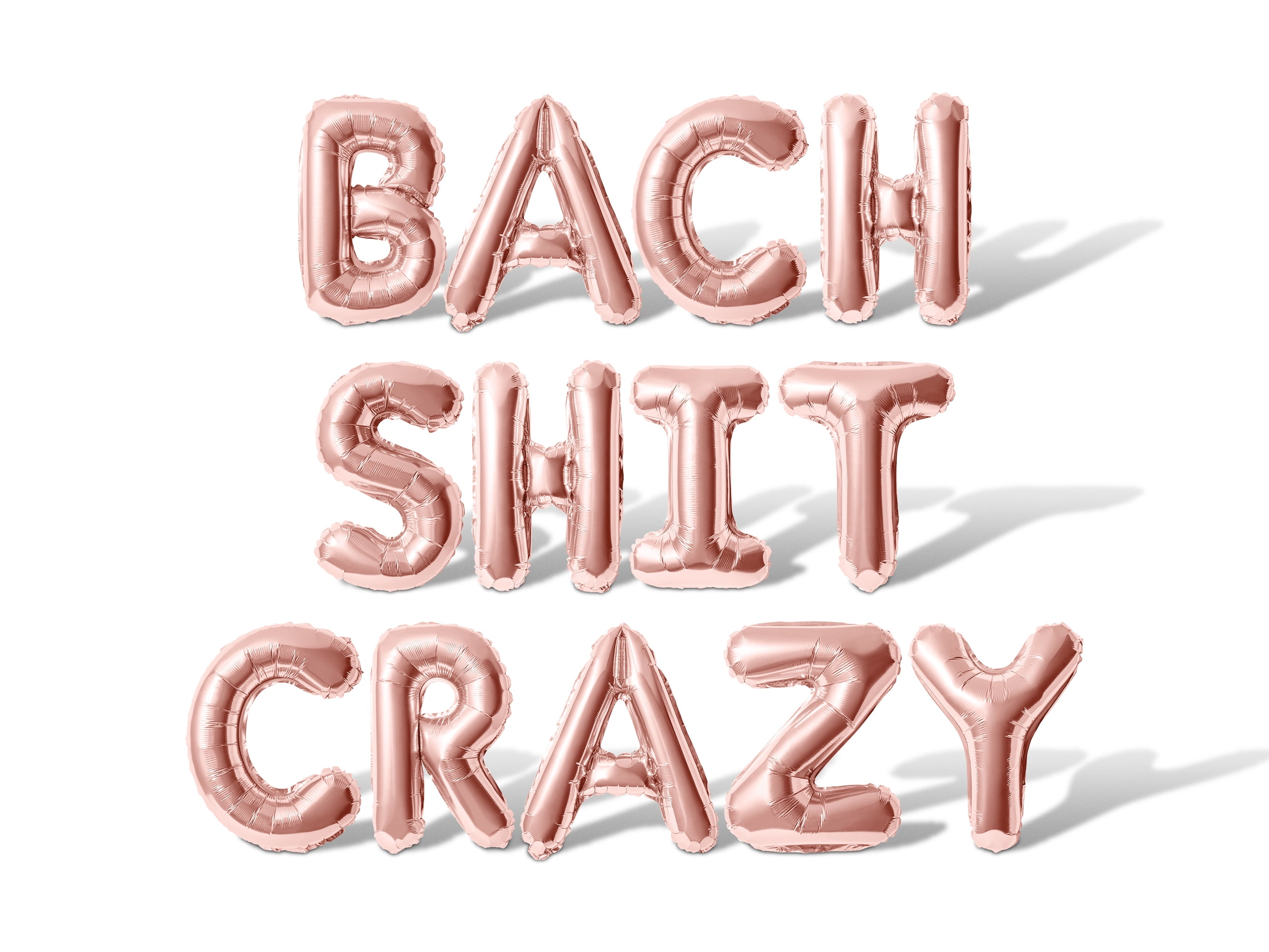 Letter Balloons - BACH SHIT CRAZY 16" Inch Alphabet Letters Foil Mylar ...