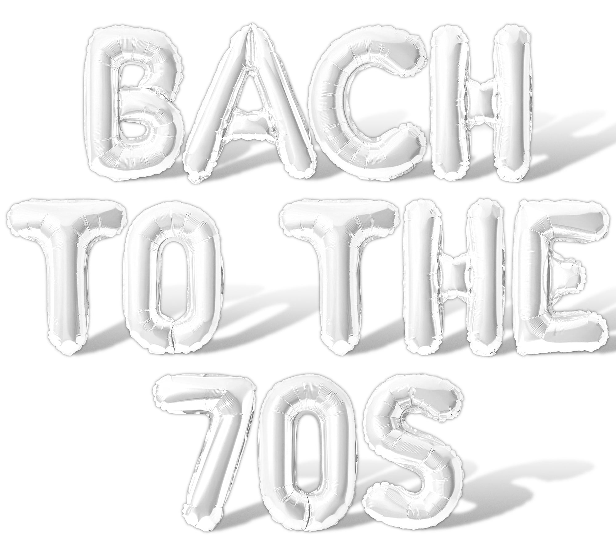Letter Balloons - BACH TO THE 70S 16" Inch Alphabet Letters Foil Mylar ...