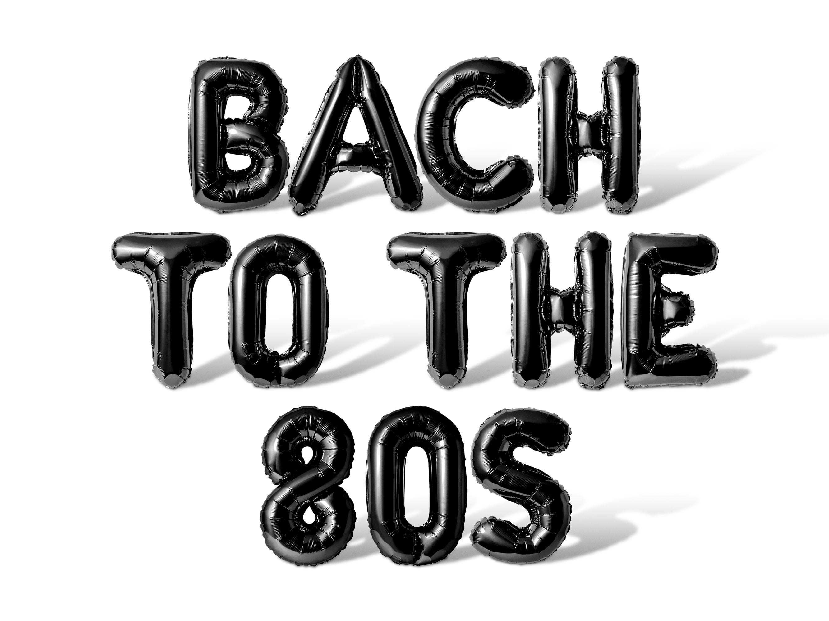 Letter Balloons - BACH TO THE 80S 16" Inch Alphabet Letters Foil Mylar ...