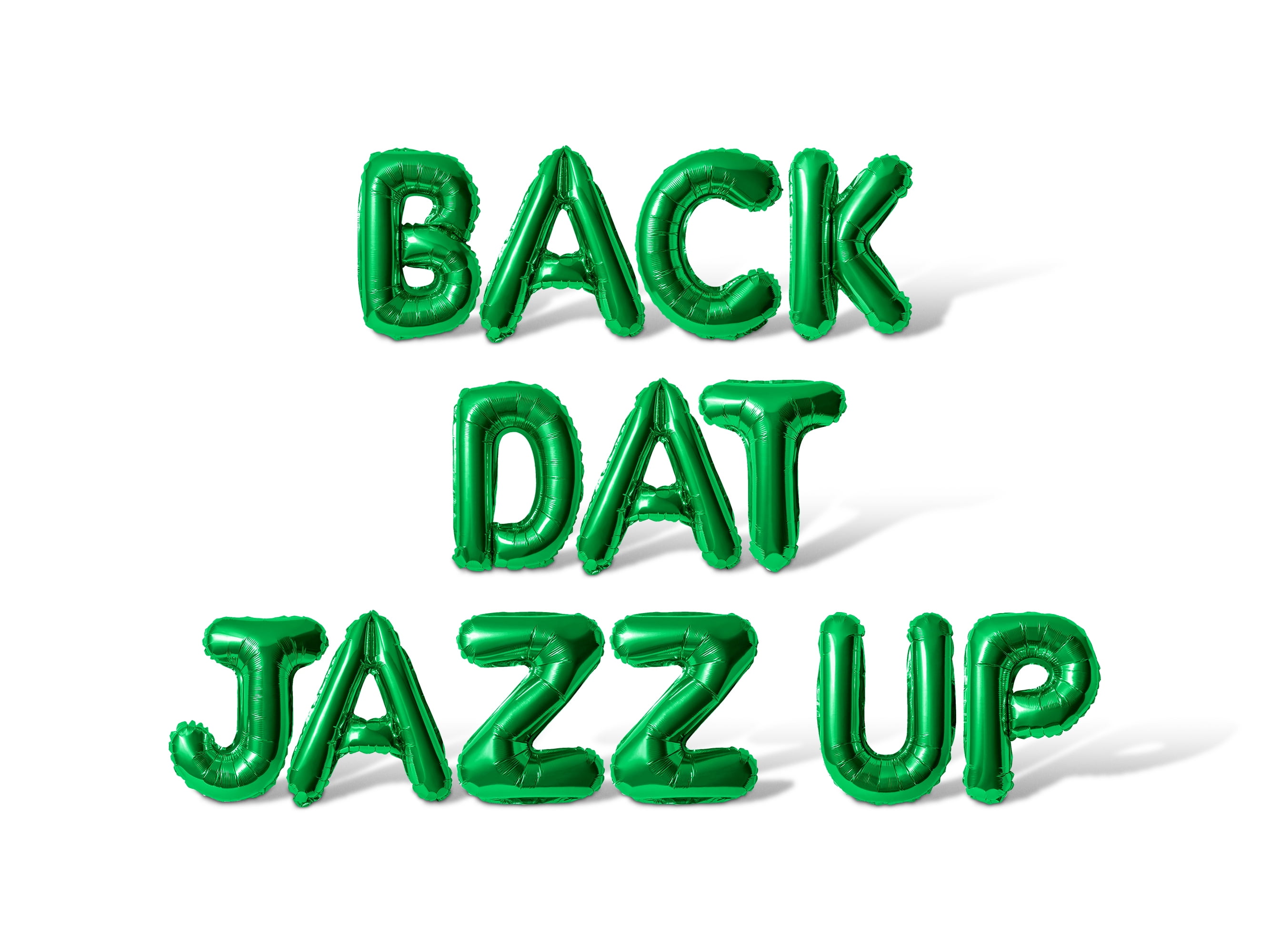 Letter Balloons - BACK DAT JAZZ UP 16" Inch Alphabet Letters Foil Mylar ...
