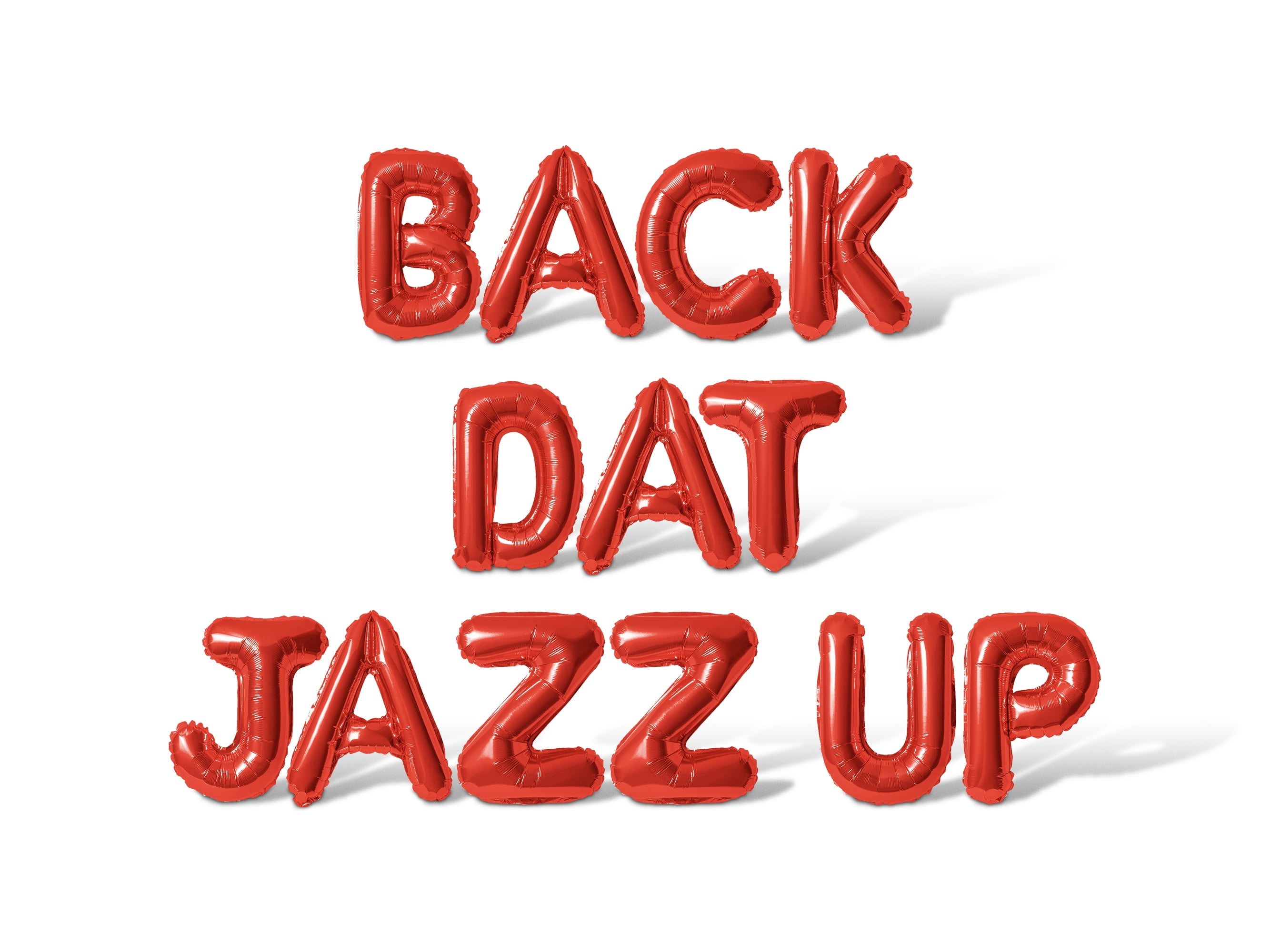 Letter Balloons - BACK DAT JAZZ UP 16" Inch Alphabet Letters Foil Mylar ...