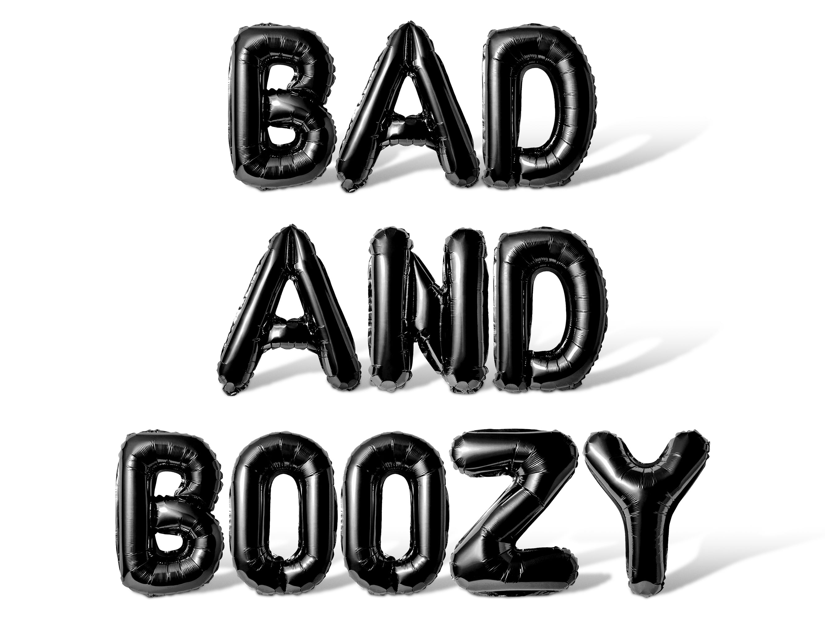 Letter Balloons - BAD AND BOOZY 16" Inch Alphabet Letters Foil Mylar ...