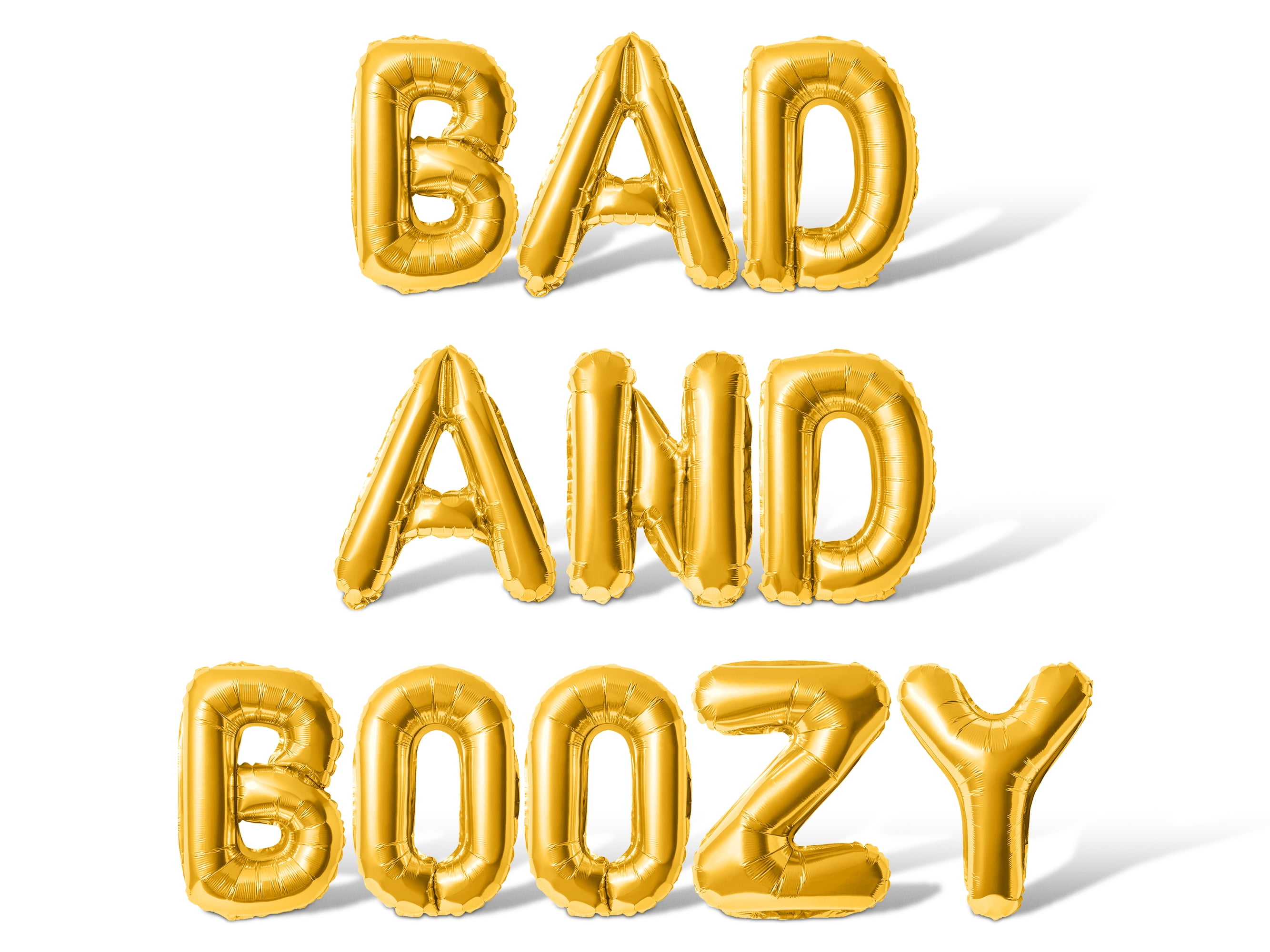 Letter Balloons - BAD AND BOOZY 16" Inch Alphabet Letters Foil Mylar ...