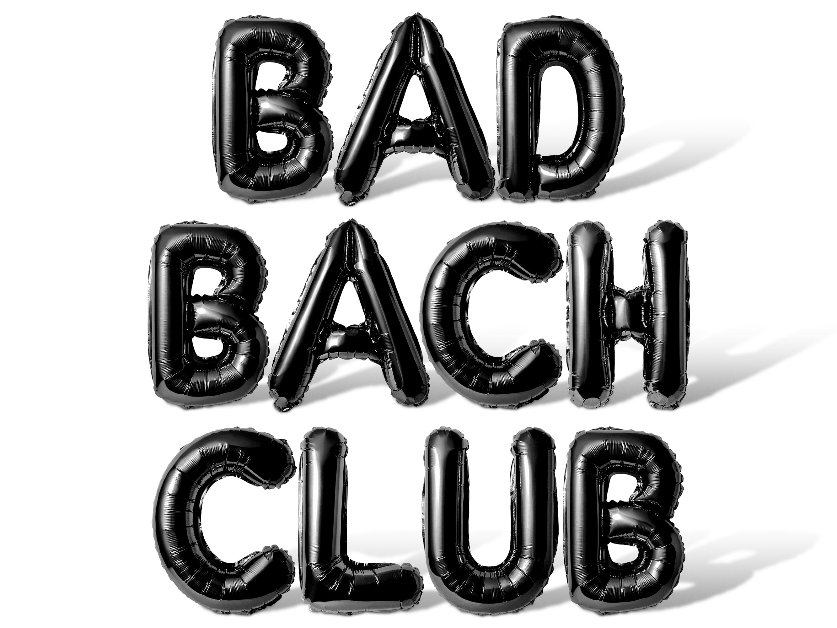 Letter Balloons - BAD BACH CLUB 16" Inch Alphabet Letters Foil Mylar ...