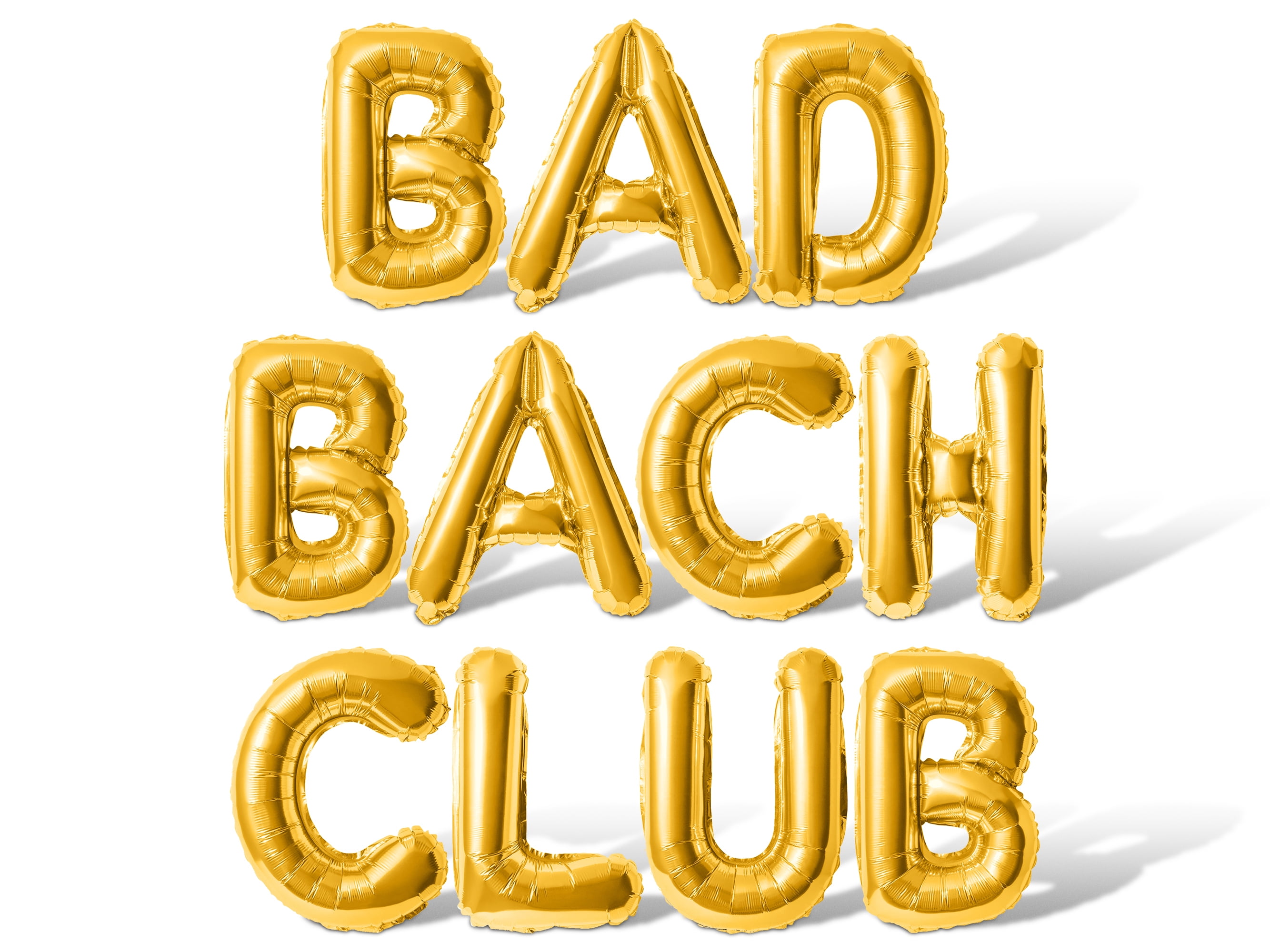 Letter Balloons - BAD BACH CLUB 16" Inch Alphabet Letters Foil Mylar ...