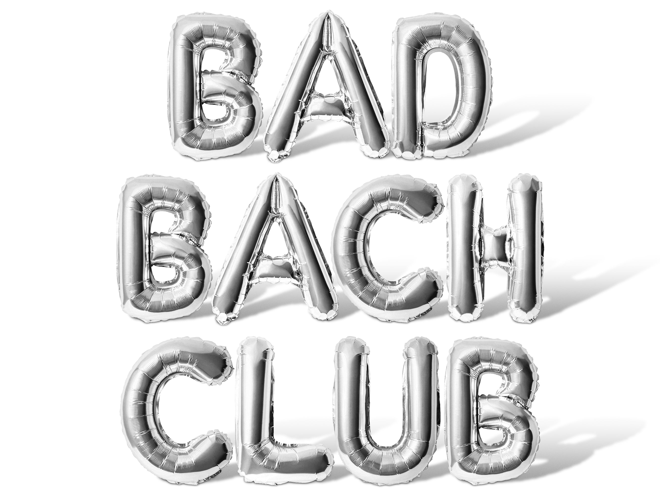 Letter Balloons - BAD BACH CLUB 16" Inch Alphabet Letters Foil Mylar ...