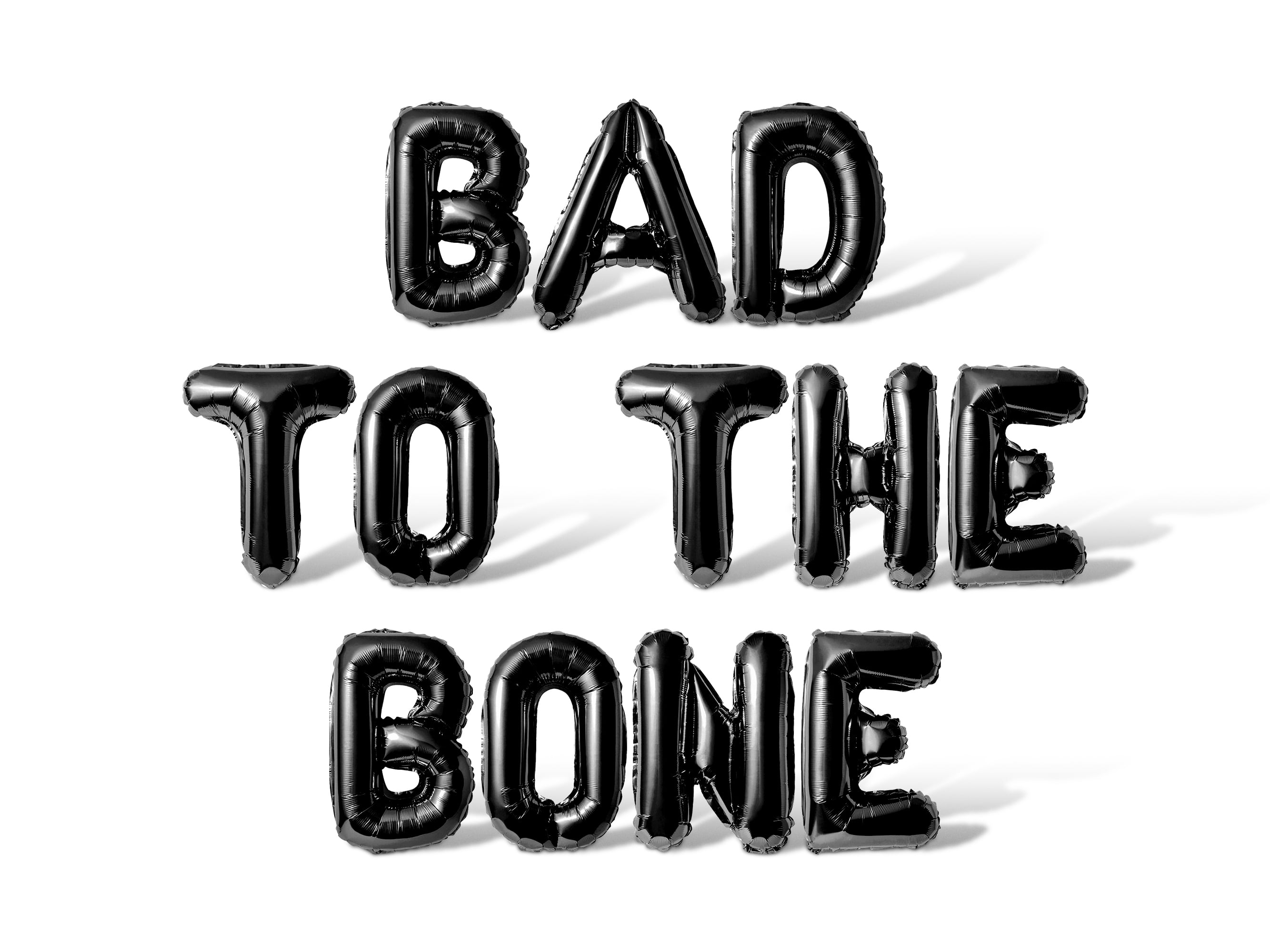 Letter Balloons - BAD TO THE BONE 16" Inch Alphabet Letters Foil Mylar ...