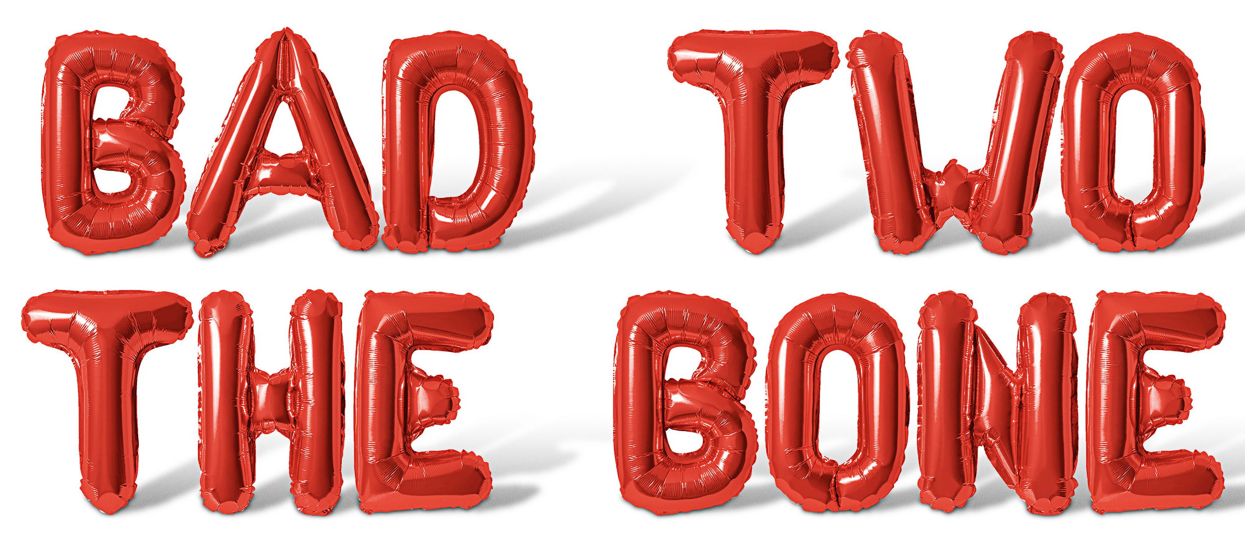 Letter Balloons - BAD TWO THE BONE 16" Inch Alphabet Letters Foil Mylar ...