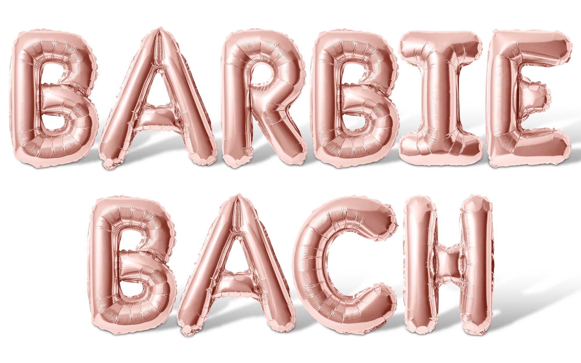 Letter Balloons - BARBIE BACH 16" Inch Alphabet Letters Foil Mylar ...
