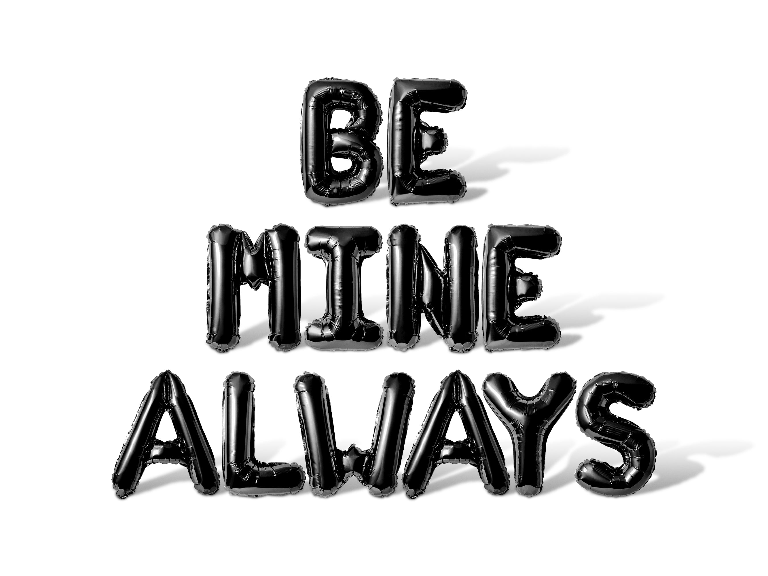 Letter Balloons - BE MINE ALWAYS 16" Inch Alphabet Letters Foil Mylar ...