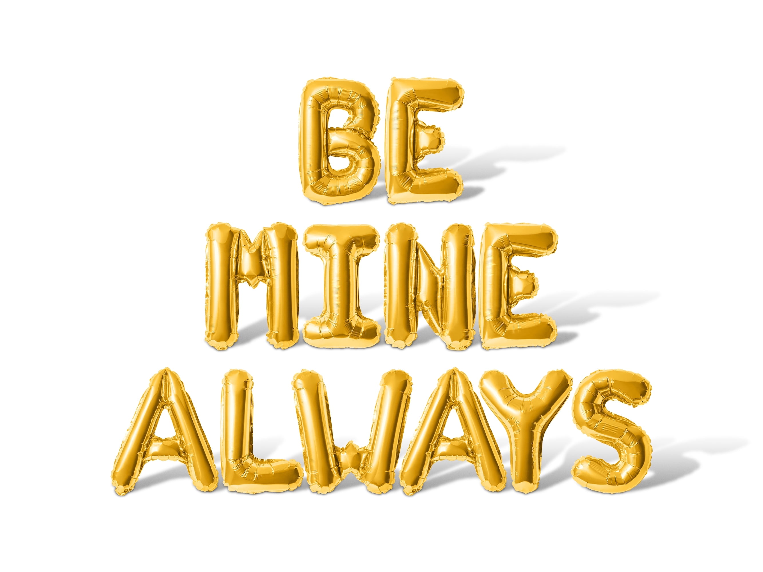 Letter Balloons - BE MINE ALWAYS 16" Inch Alphabet Letters Foil Mylar ...