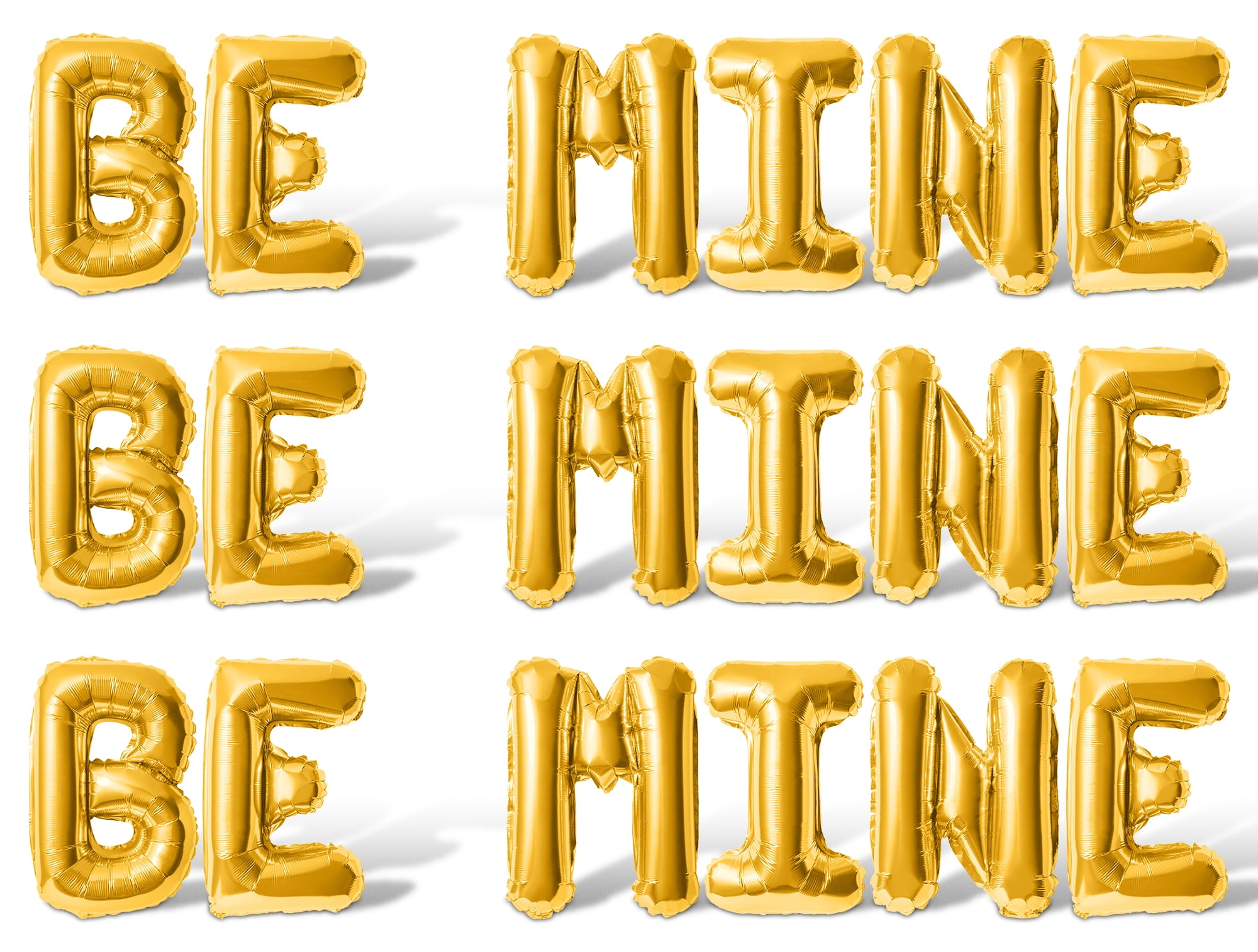 Letter Balloons - BE MINE BE MINE BE MINE 16" Inch Alphabet Letters ...