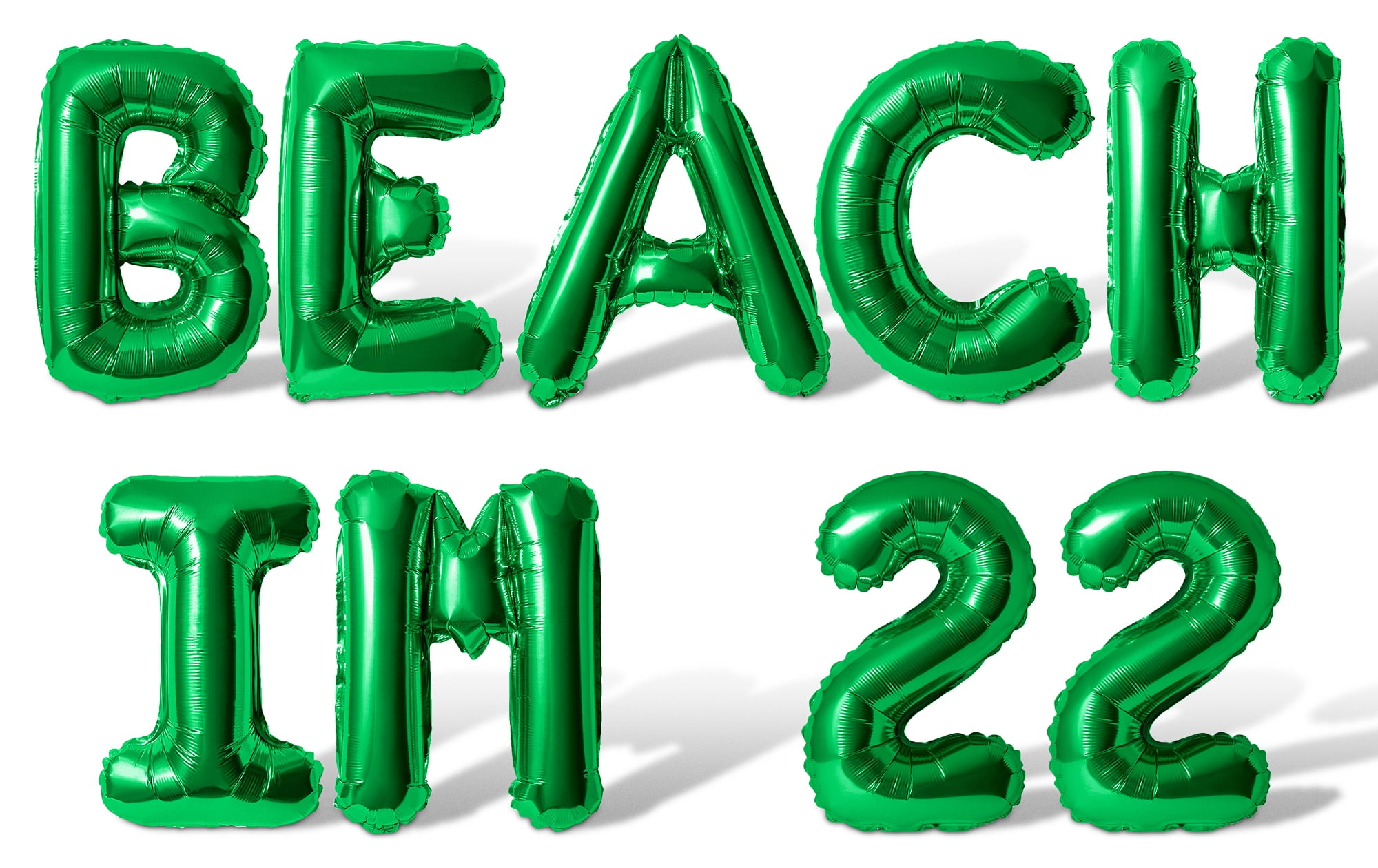 Letter Balloons - BEACH IM 22 16" Inch Alphabet Letters Foil Mylar ...
