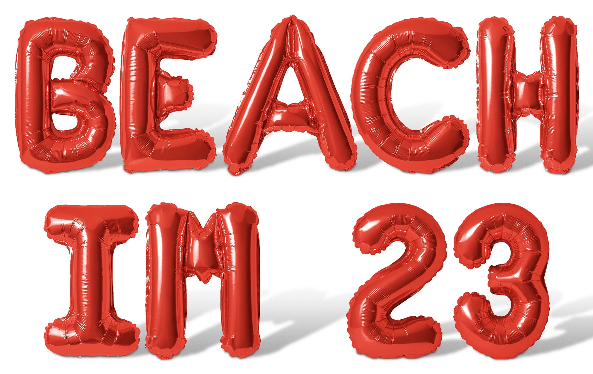 Letter Balloons - BEACH IM 23 16" Inch Alphabet Letters Foil Mylar ...