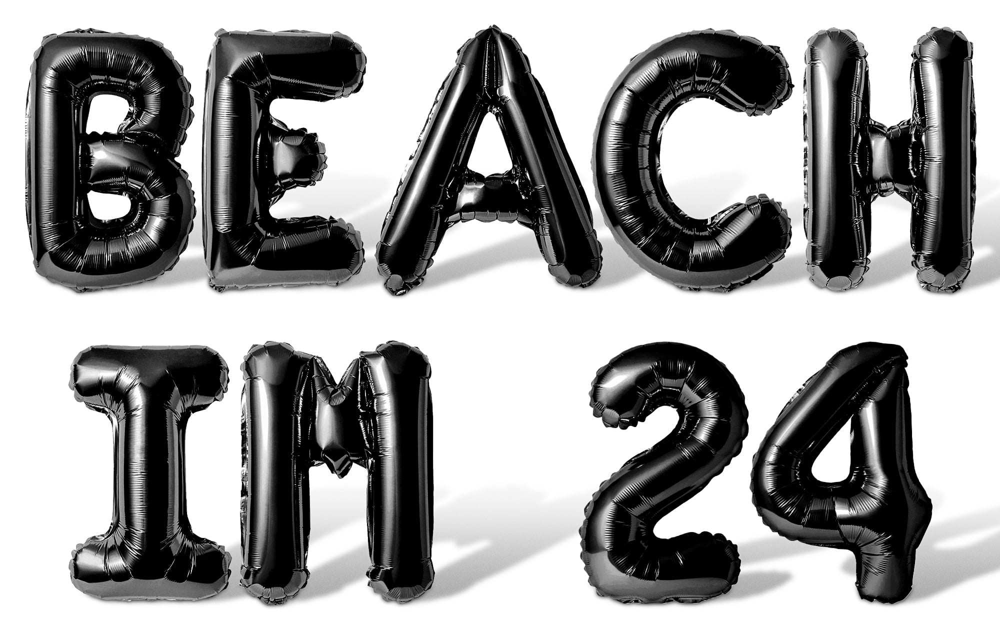Letter Balloons - BEACH IM 24 16" Inch Alphabet Letters Foil Mylar ...