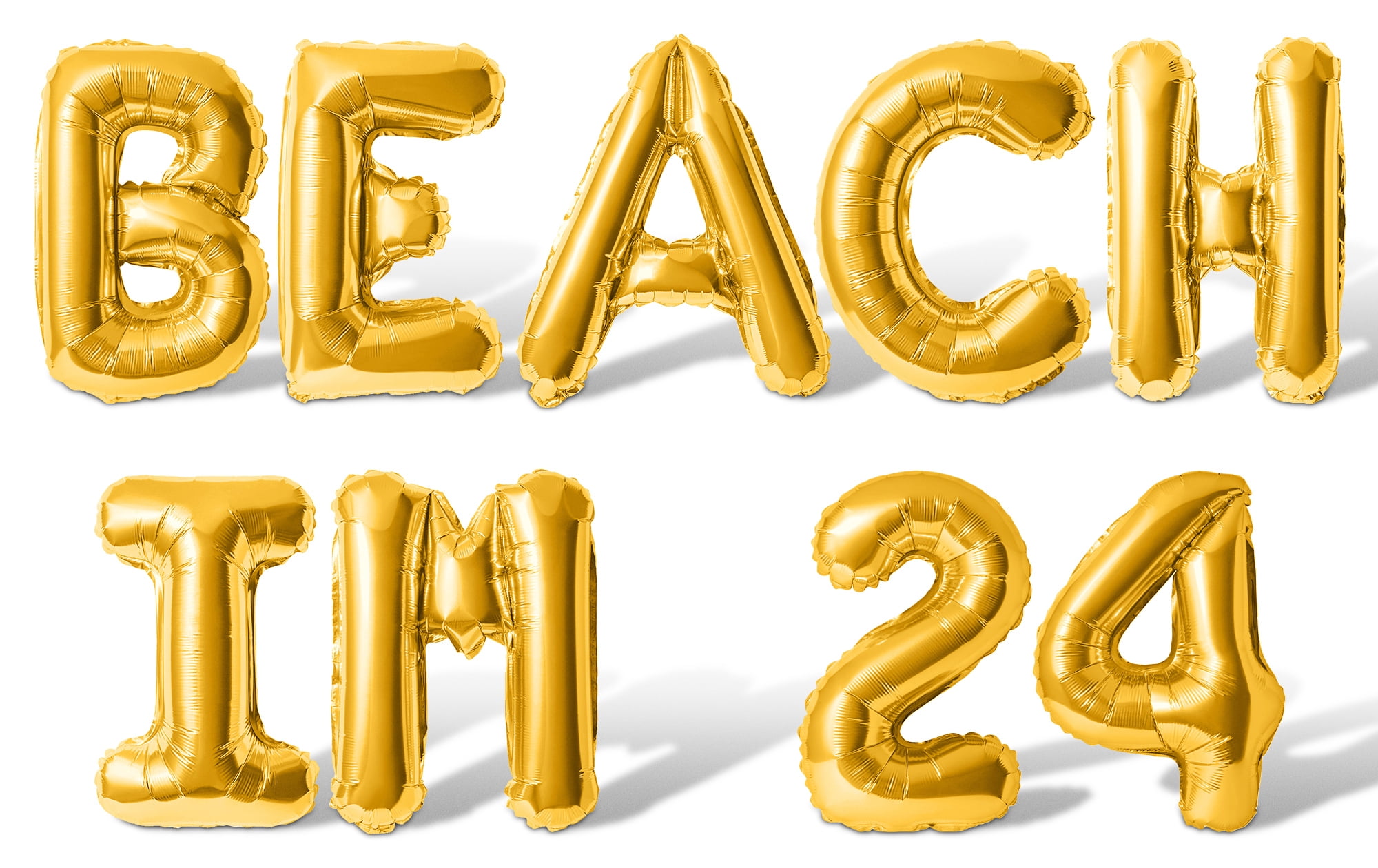 Letter Balloons - BEACH IM 24 16" Inch Alphabet Letters Foil Mylar ...