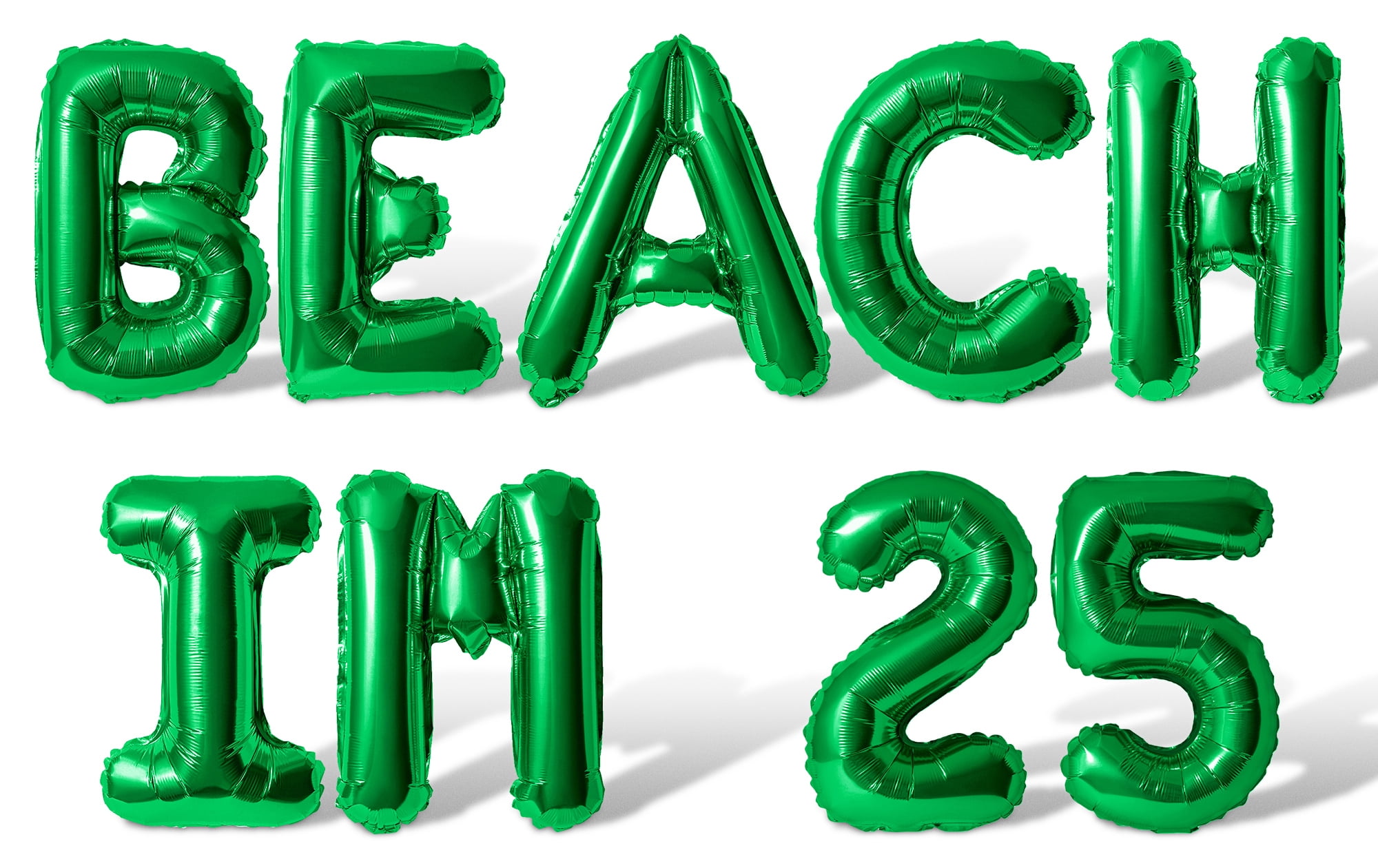 Letter Balloons - BEACH IM 25 16" Inch Alphabet Letters Foil Mylar ...