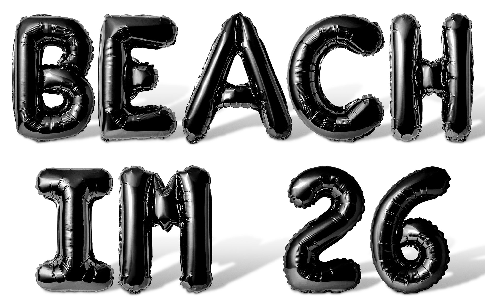 Letter Balloons - BEACH IM 26 16" Inch Alphabet Letters Foil Mylar ...