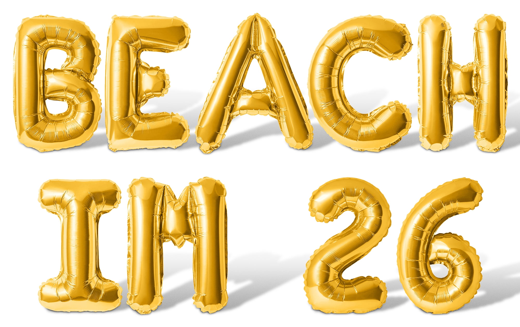 Letter Balloons - BEACH IM 26 16" Inch Alphabet Letters Foil Mylar ...
