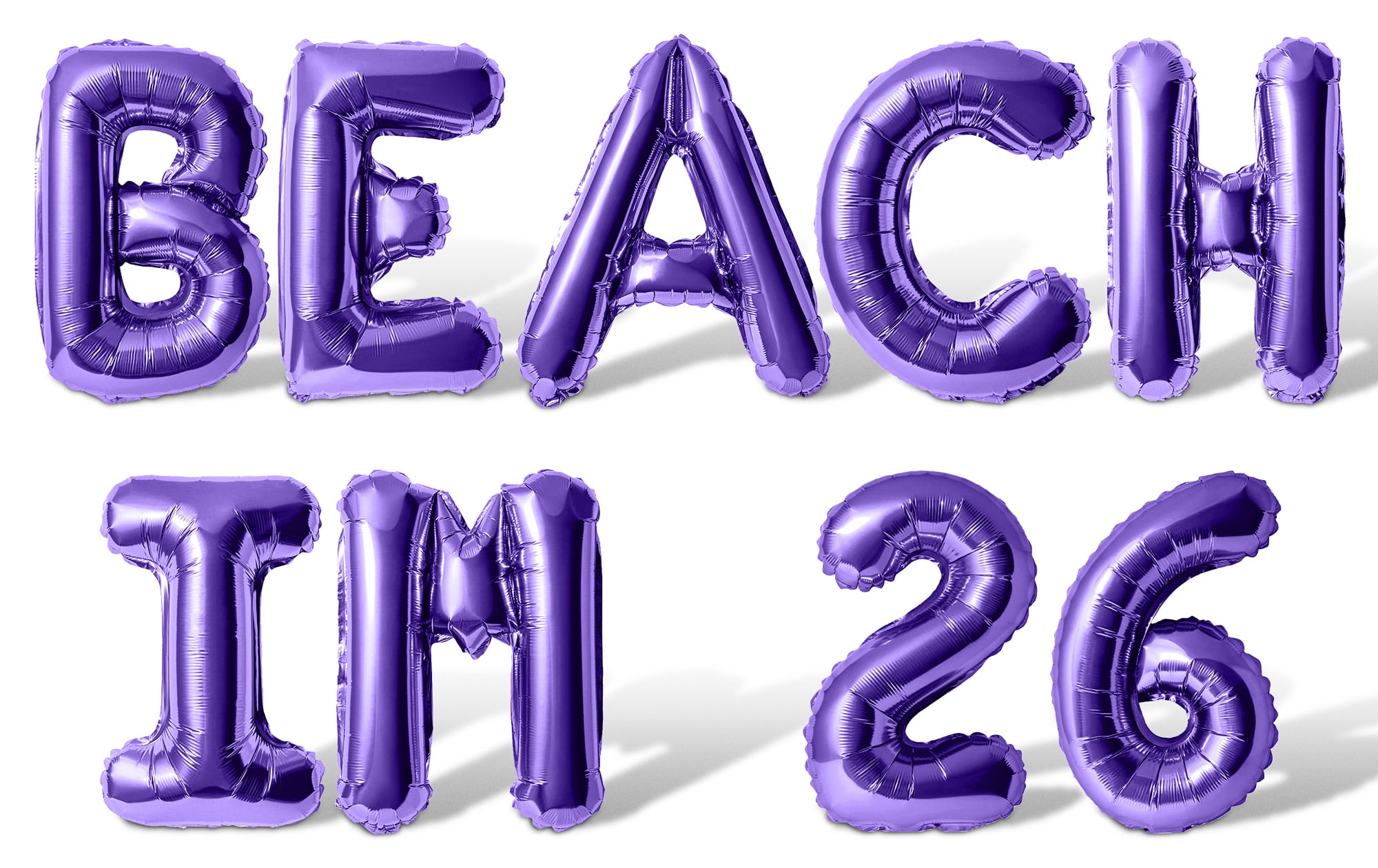Letter Balloons - BEACH IM 26 16" Inch Alphabet Letters Foil Mylar ...