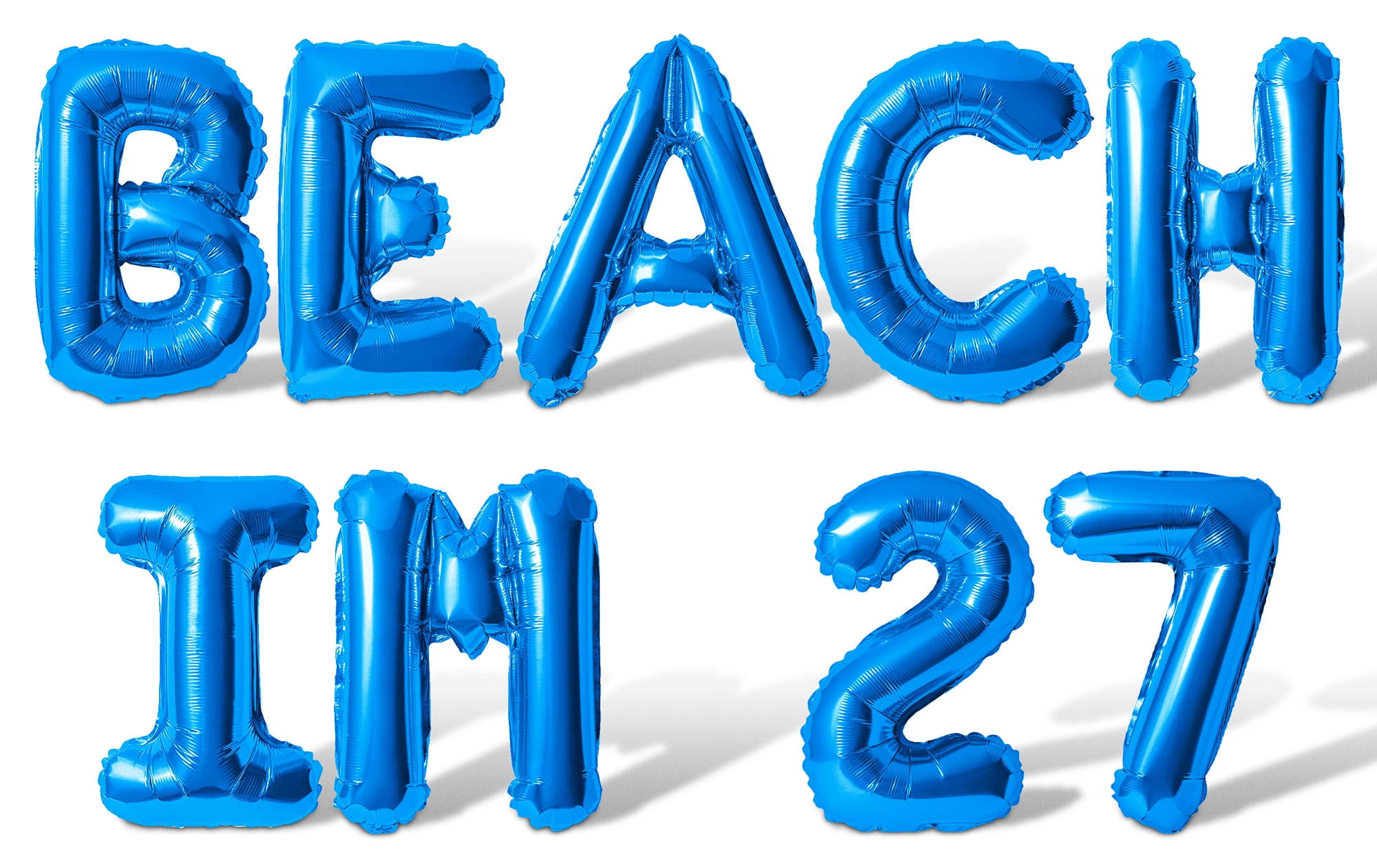 Letter Balloons - BEACH IM 27 16" Inch Alphabet Letters Foil Mylar ...