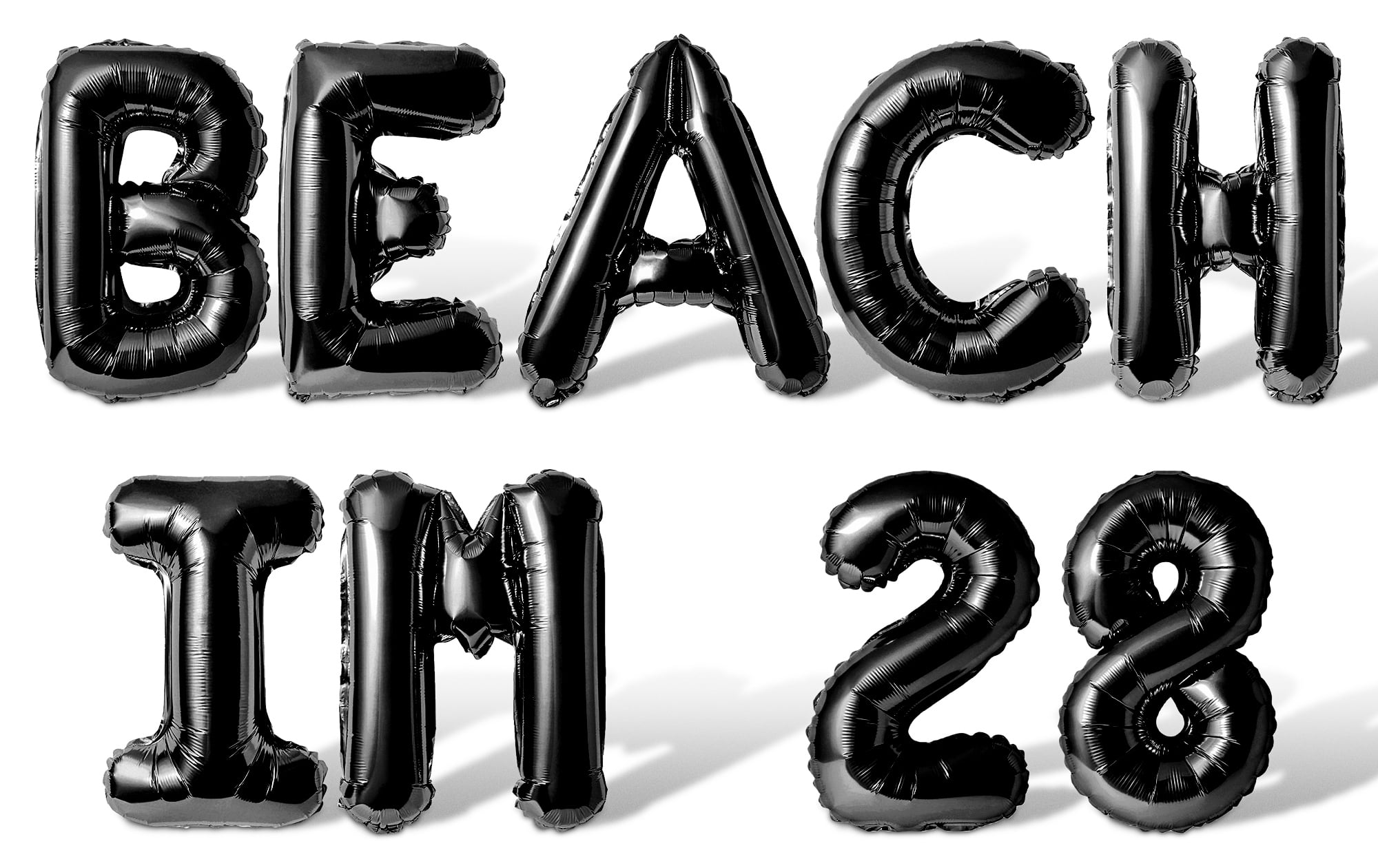 Letter Balloons - BEACH IM 28 16" Inch Alphabet Letters Foil Mylar ...