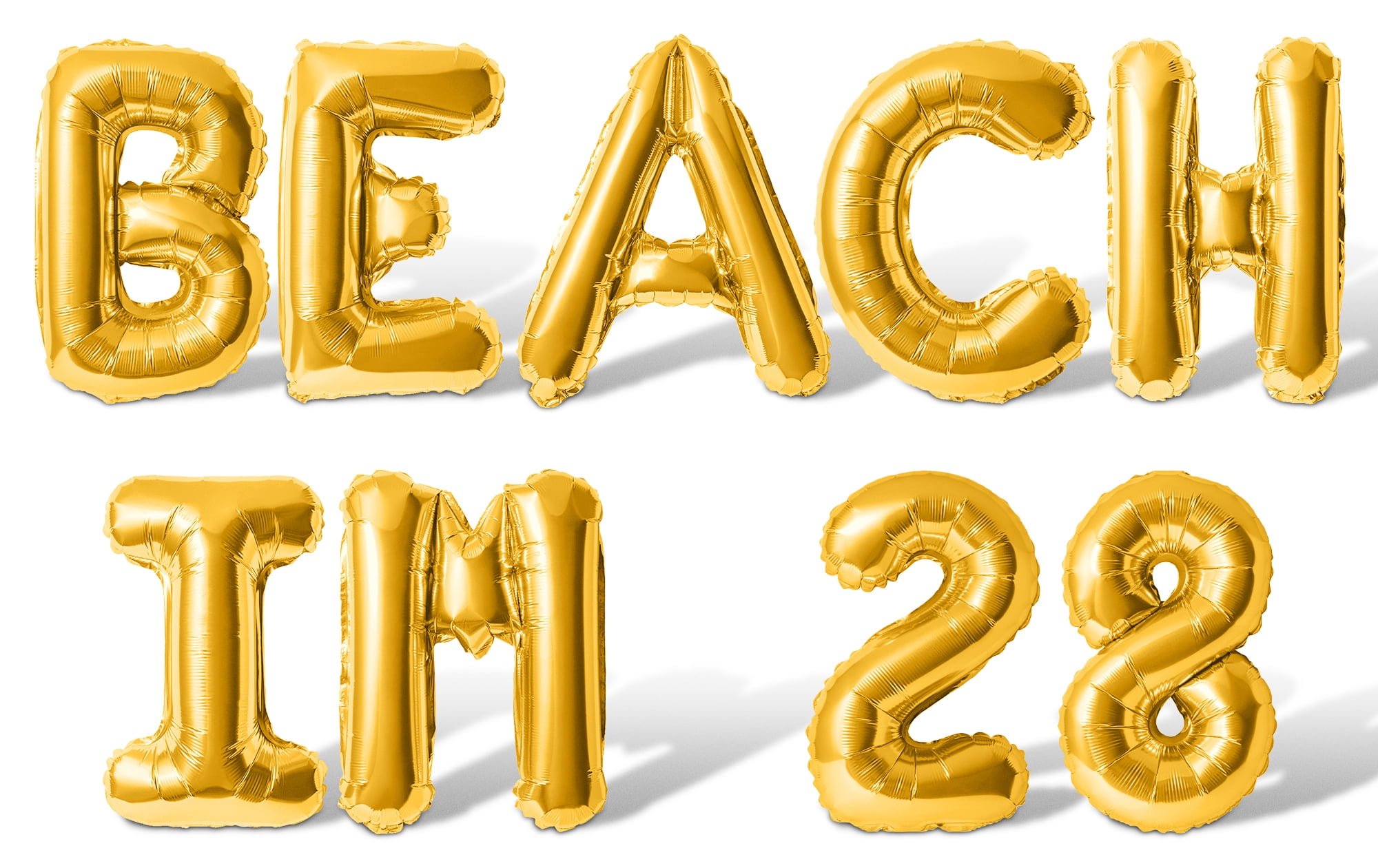 Letter Balloons - BEACH IM 28 16" Inch Alphabet Letters Foil Mylar ...