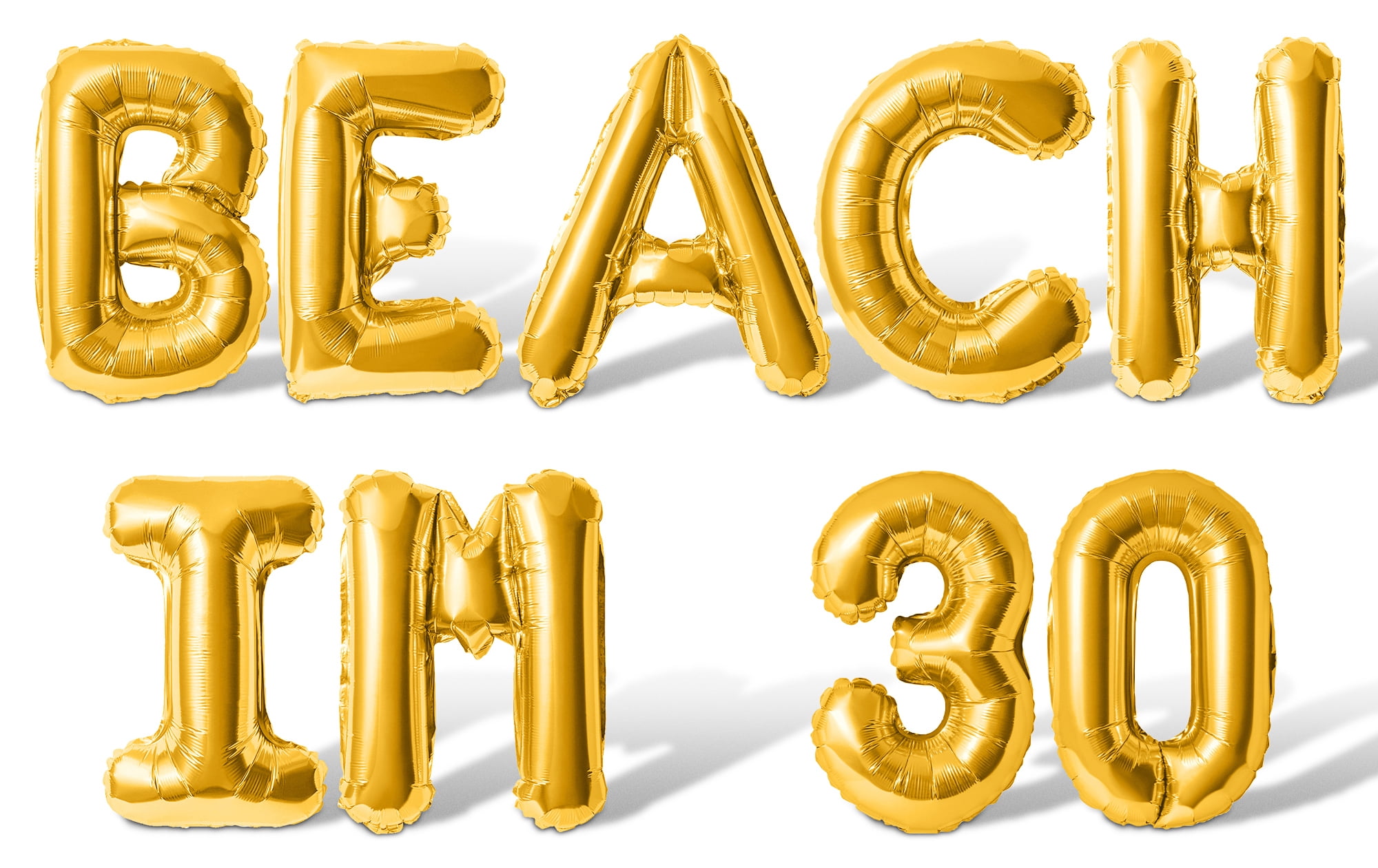 Letter Balloons - BEACH IM 30 16" Inch Alphabet Letters Foil Mylar ...