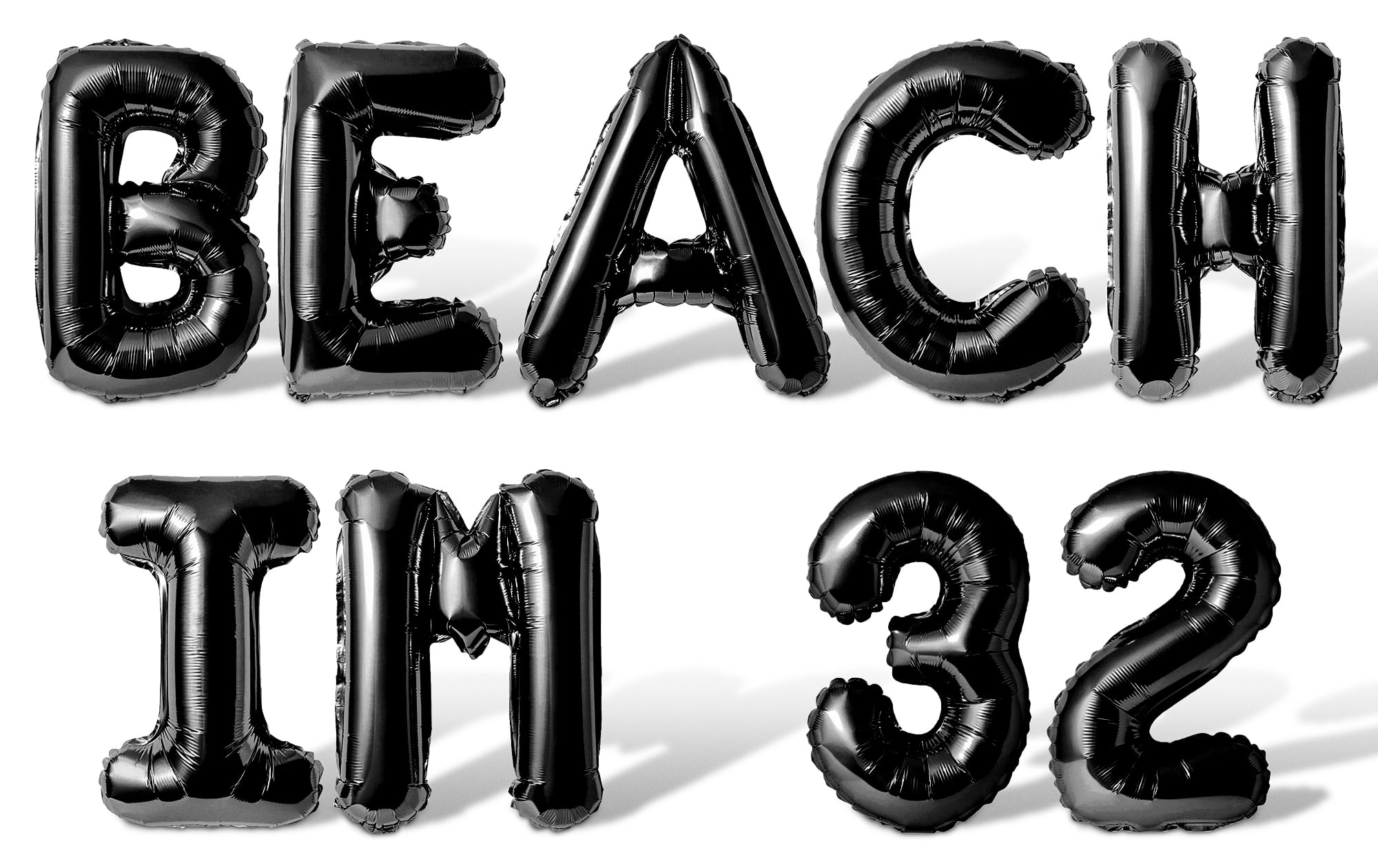 Letter Balloons - BEACH IM 32 16" Inch Alphabet Letters Foil Mylar ...