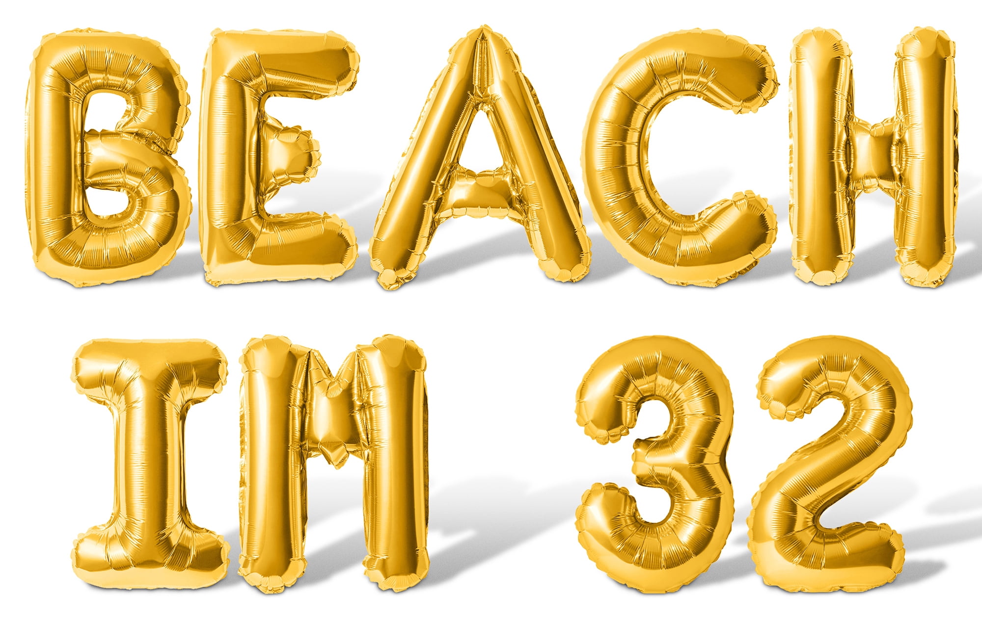 Letter Balloons - BEACH IM 32 16" Inch Alphabet Letters Foil Mylar ...