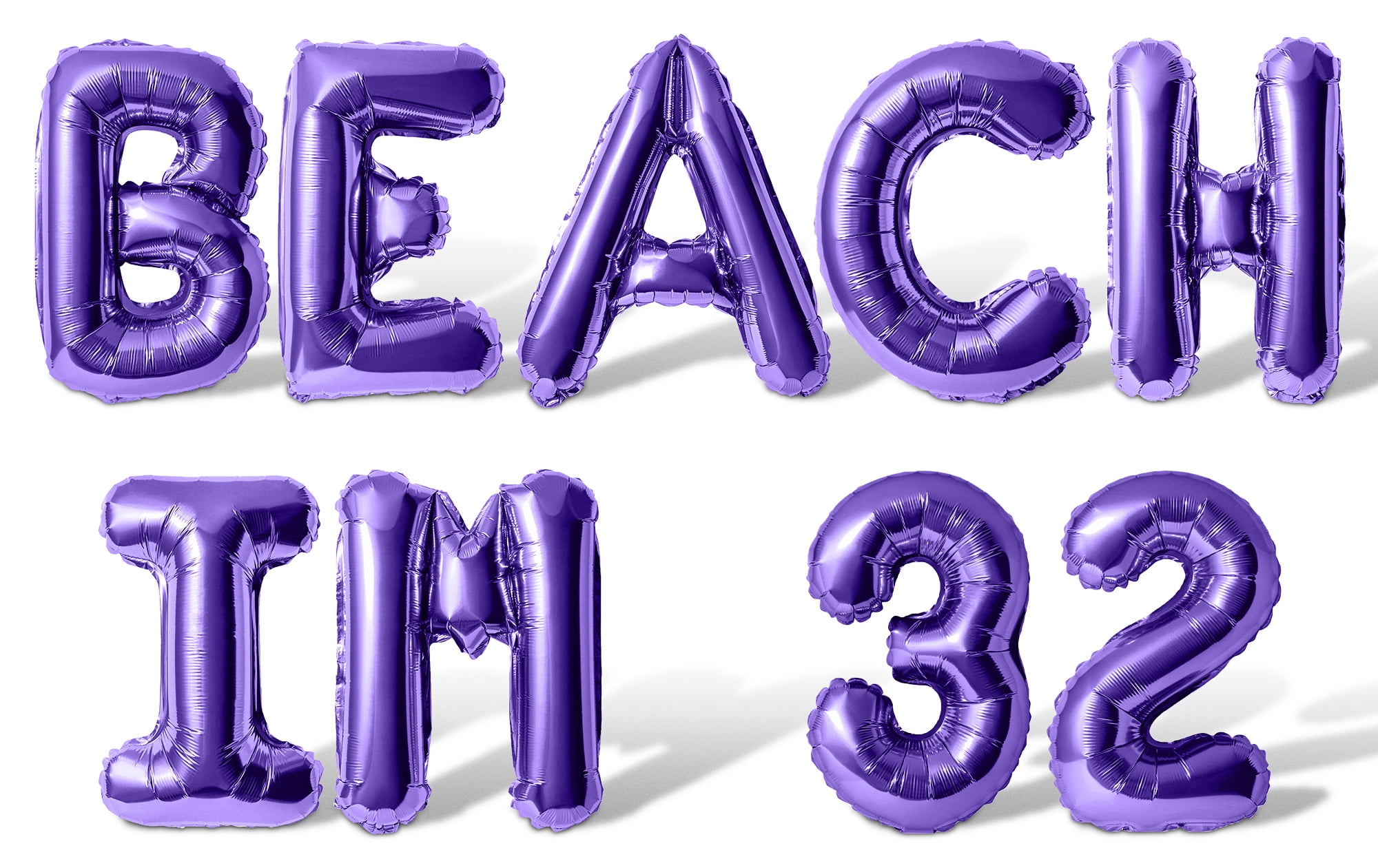 Letter Balloons - BEACH IM 32 16" Inch Alphabet Letters Foil Mylar ...