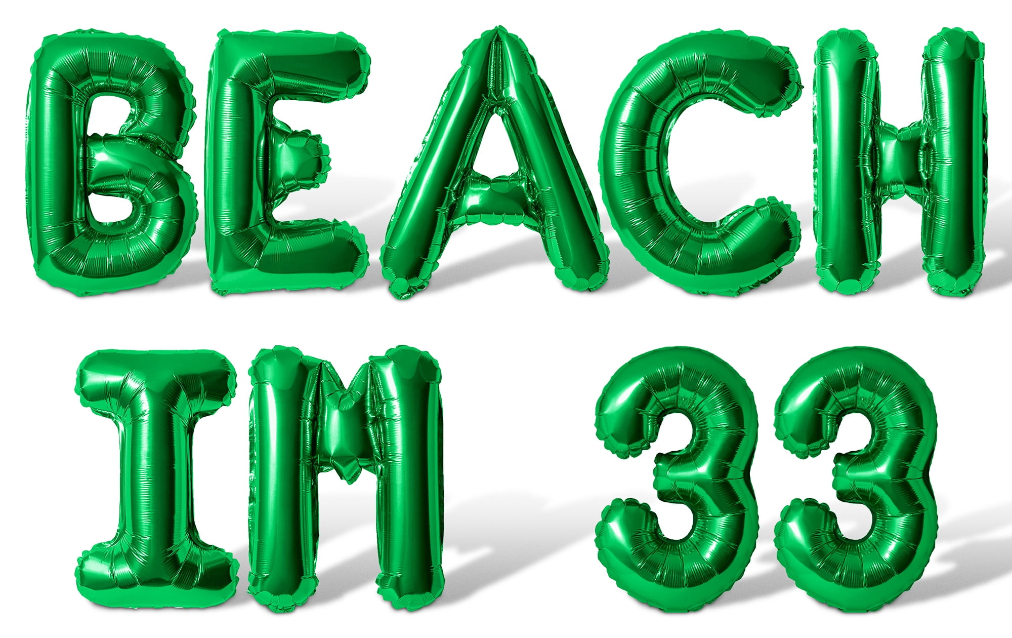 Letter Balloons - BEACH IM 33 16" Inch Alphabet Letters Foil Mylar ...