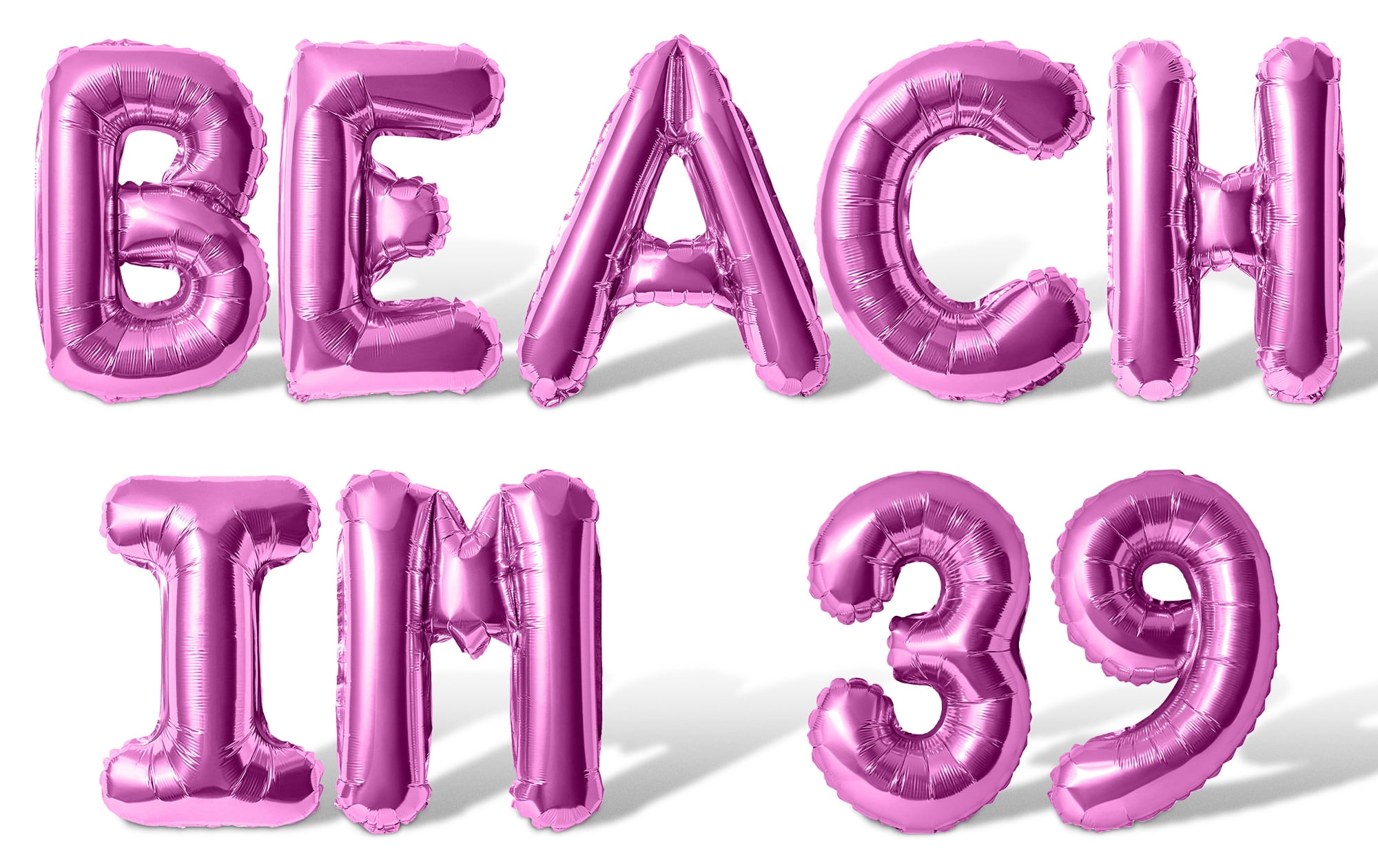 Letter Balloons - BEACH IM 39 16" Inch Alphabet Letters Foil Mylar ...