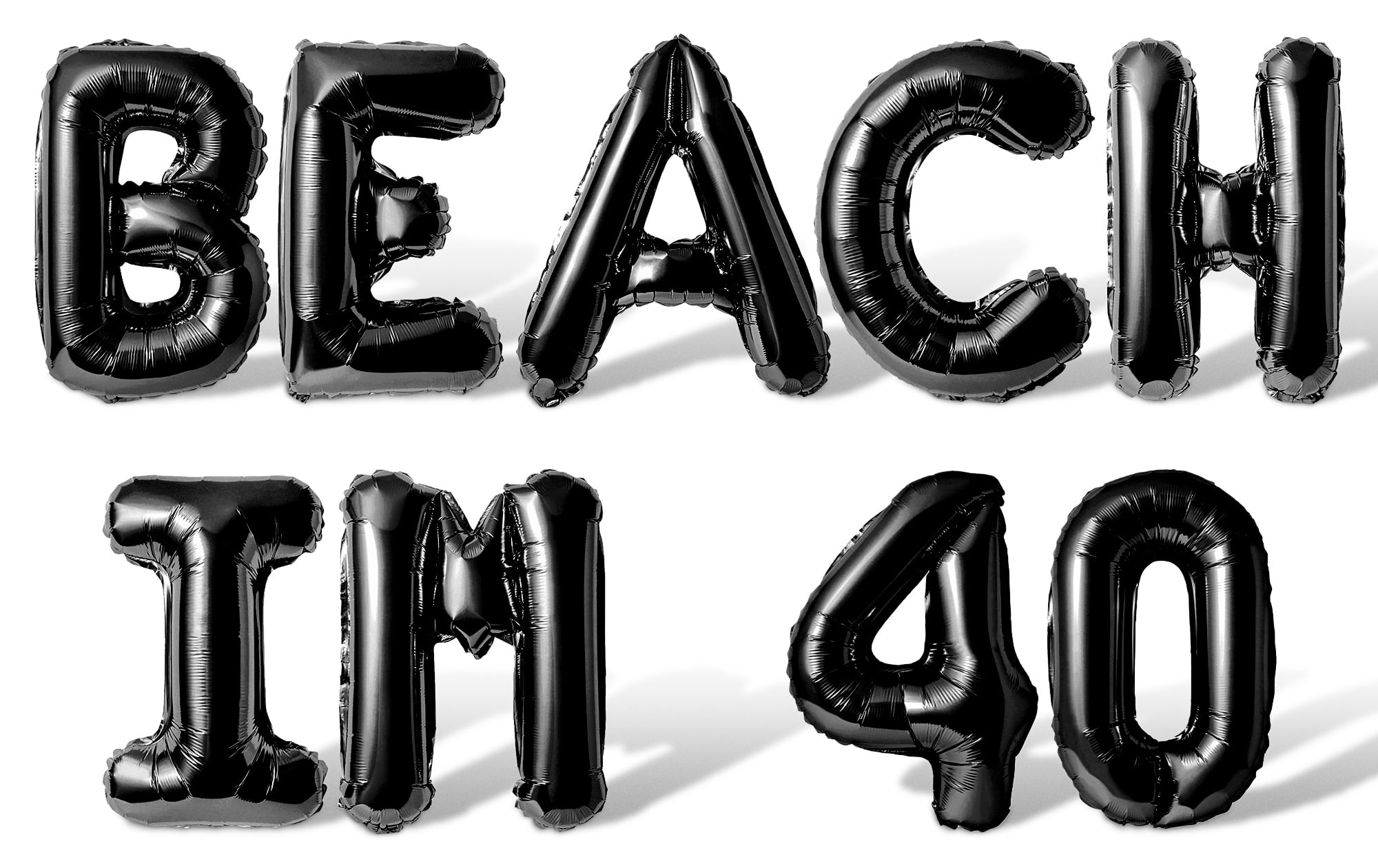 Letter Balloons - BEACH IM 40 16" Inch Alphabet Letters Foil Mylar ...