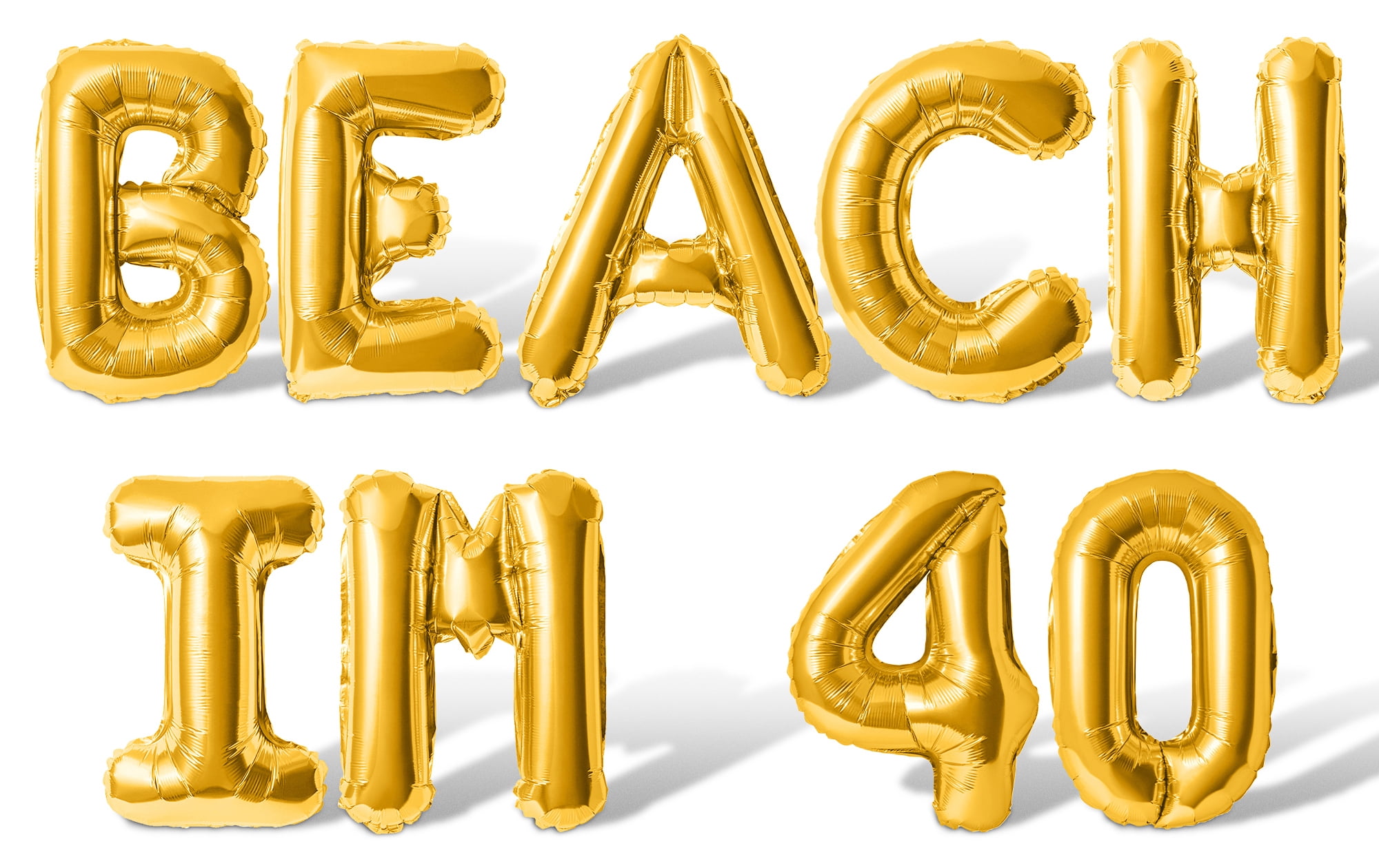 Letter Balloons - BEACH IM 40 16" Inch Alphabet Letters Foil Mylar ...